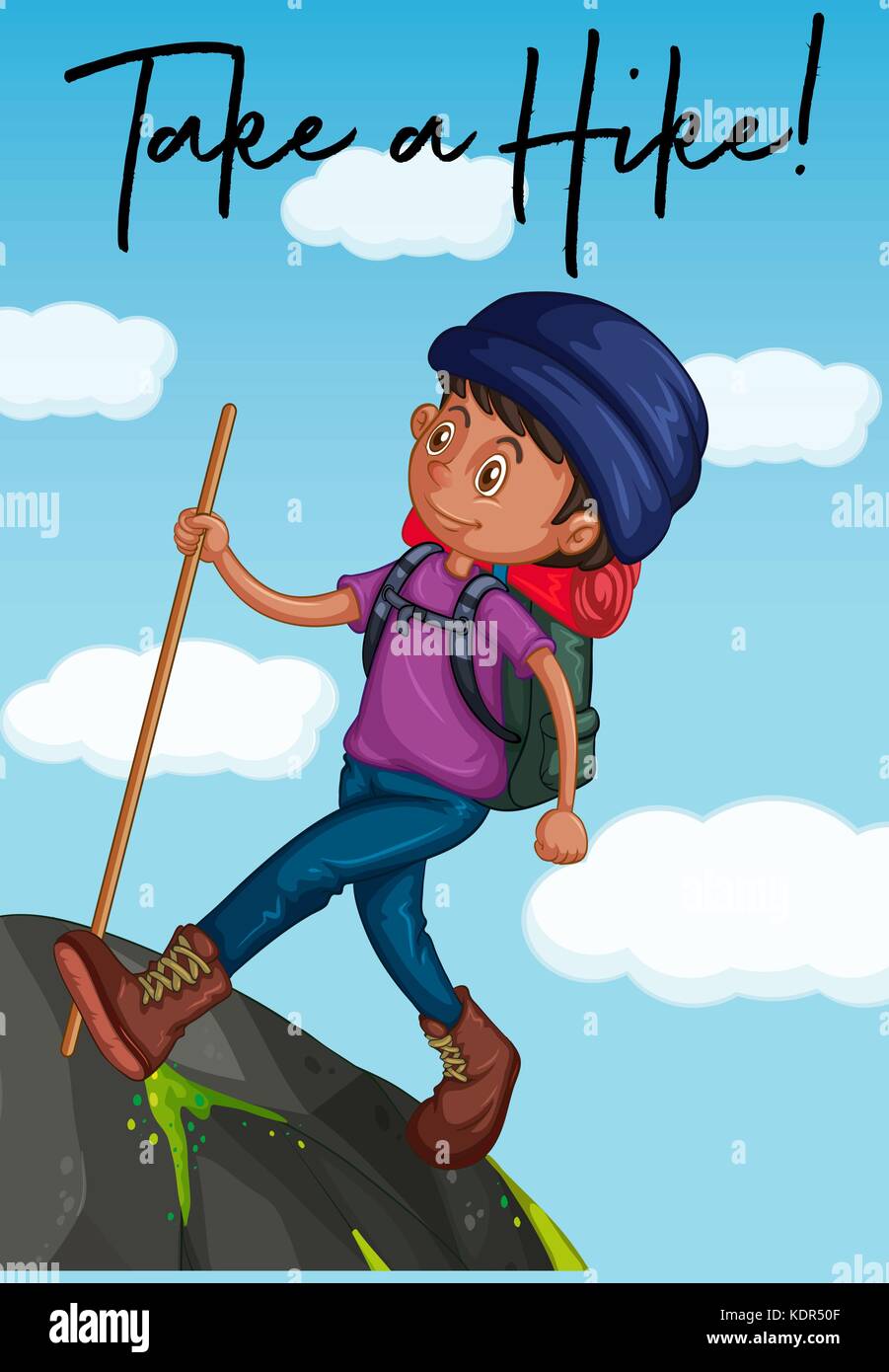 Hiker scene Stock Vector Images - Alamy