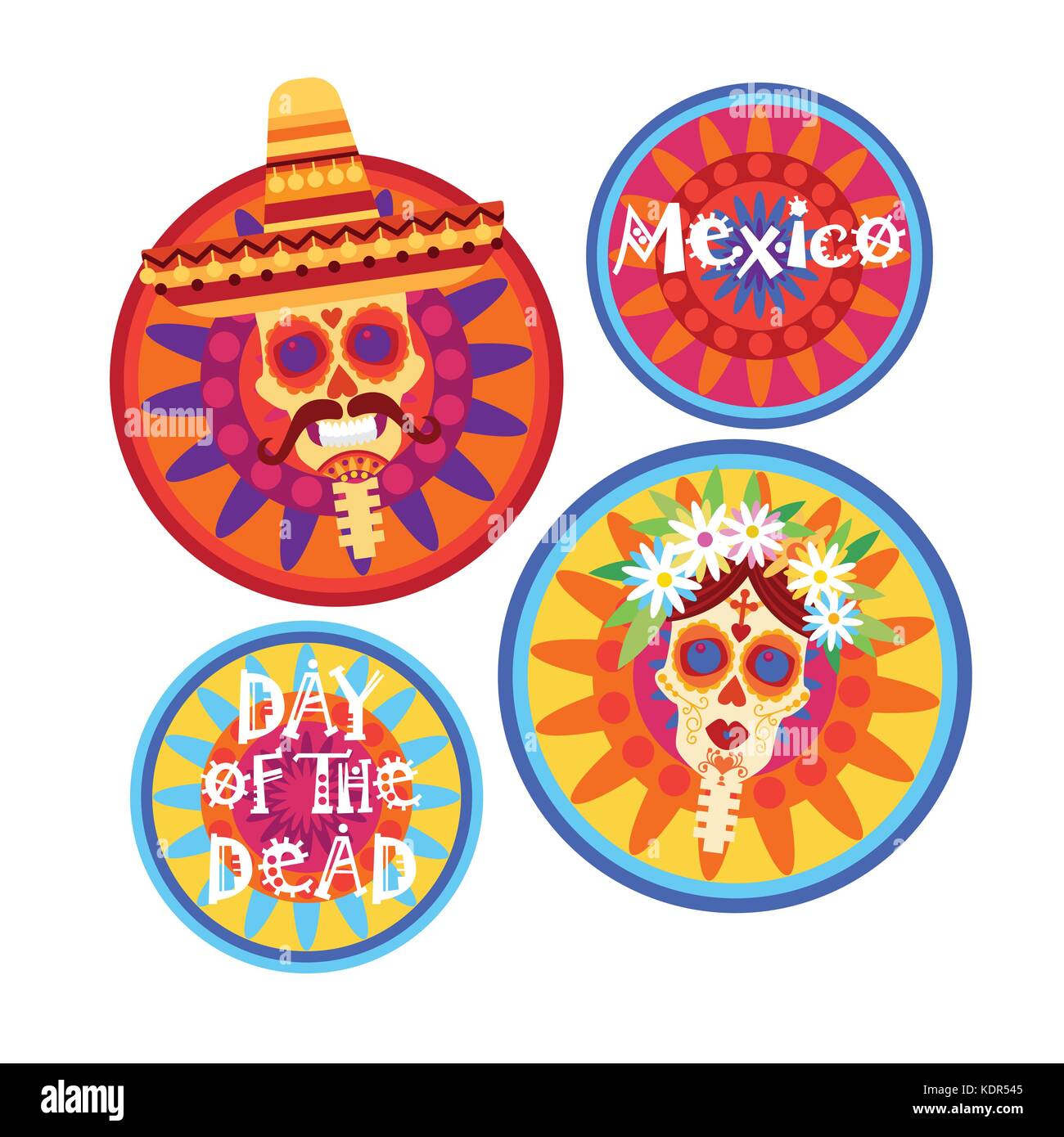 Day Of Dead Traditional Mexican Halloween Dia De Los Muertos Holiday ...