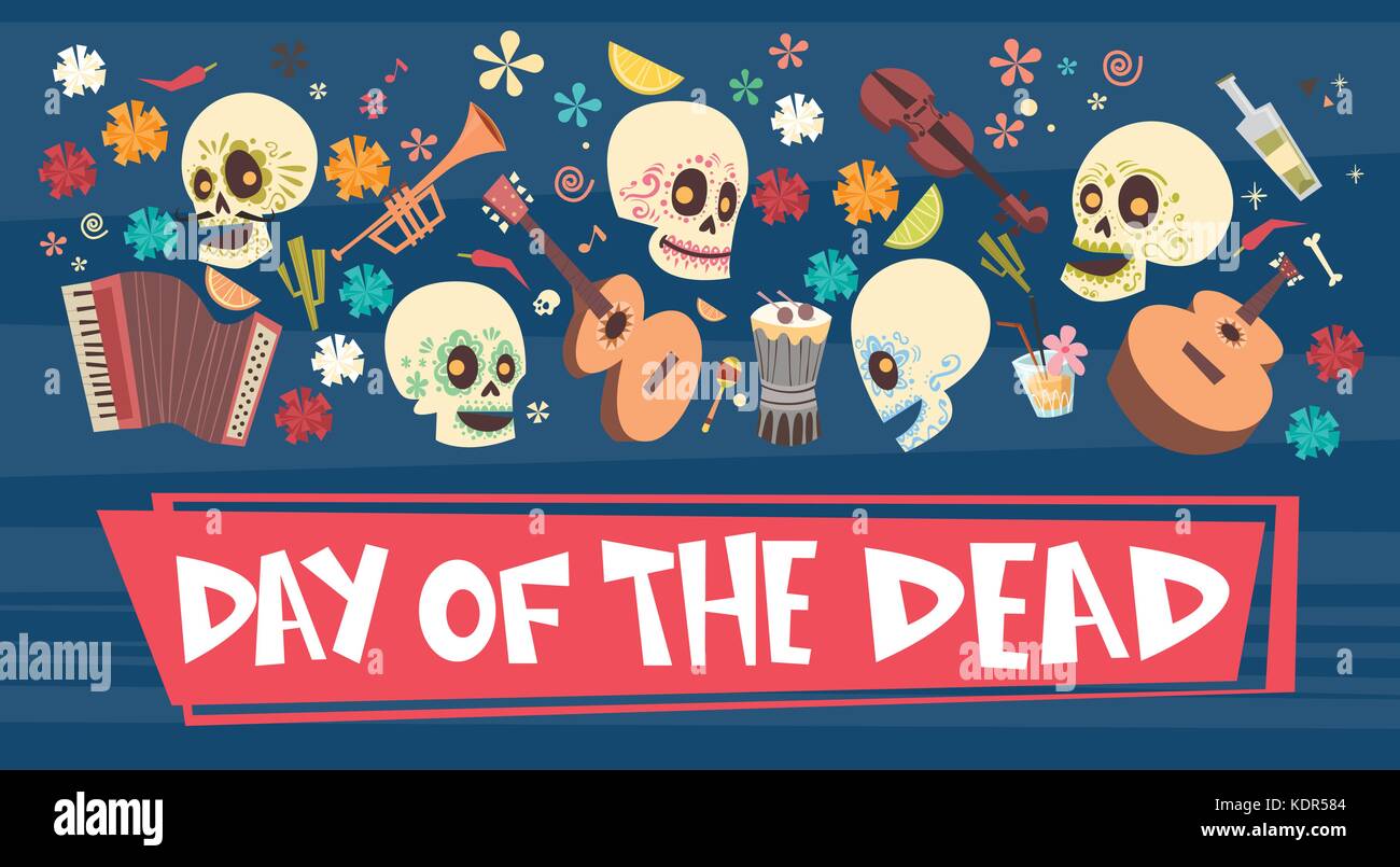Day Of Dead Traditional Mexican Halloween Dia De Los Muertos Holiday ...