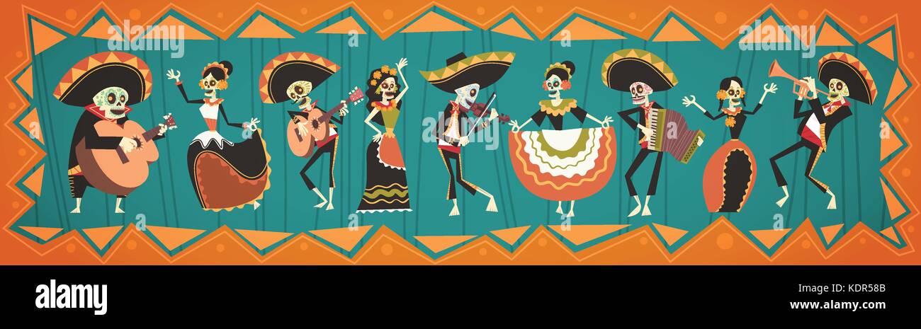 Day Of Dead Traditional Mexican Halloween Dia De Los Muertos Holiday ...