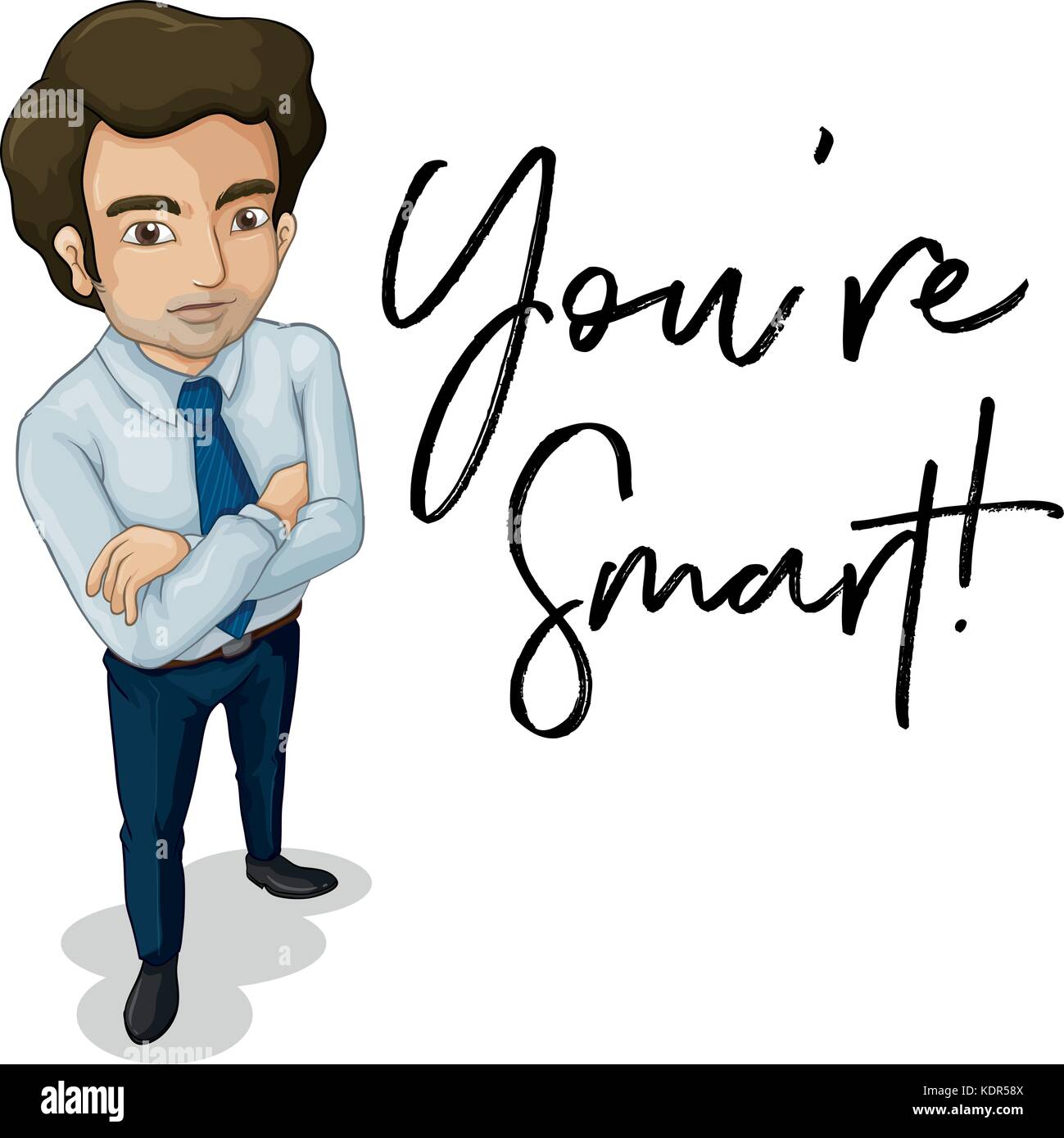 Man and word smart illustration Stock Vector Image & Art - Alamy