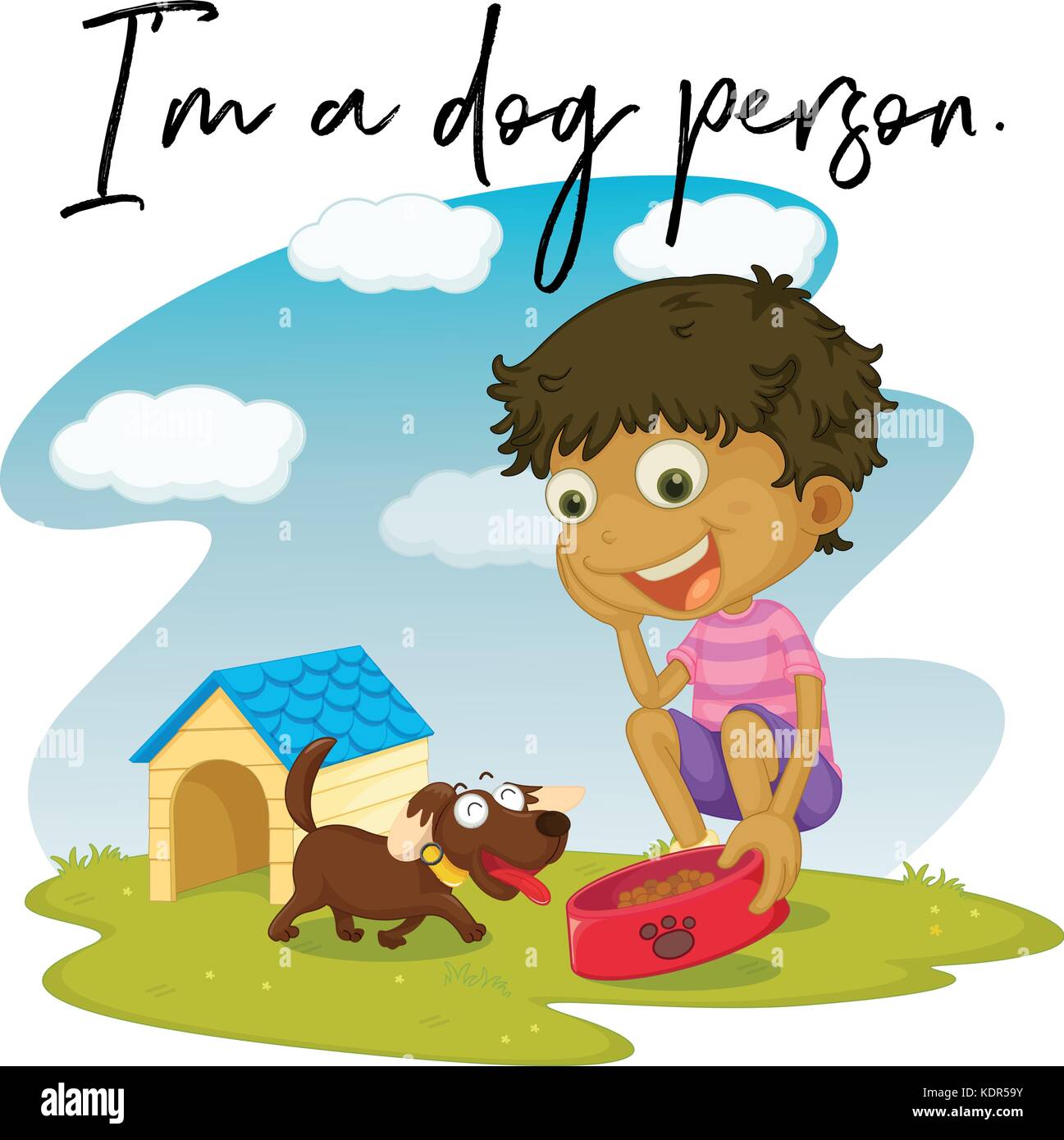 Phrase expression for I'm a dog person illustration Stock Vector Image & Art - Alamy