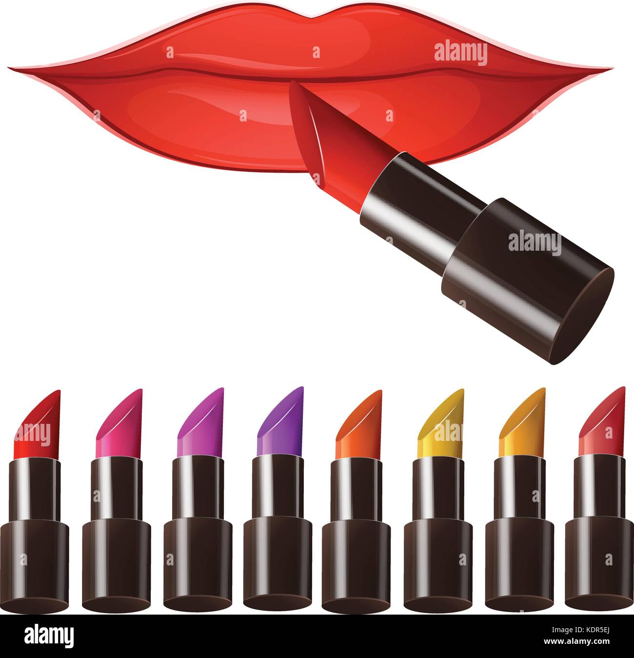 Woman pink lips beauty Stock Vector Images - Alamy