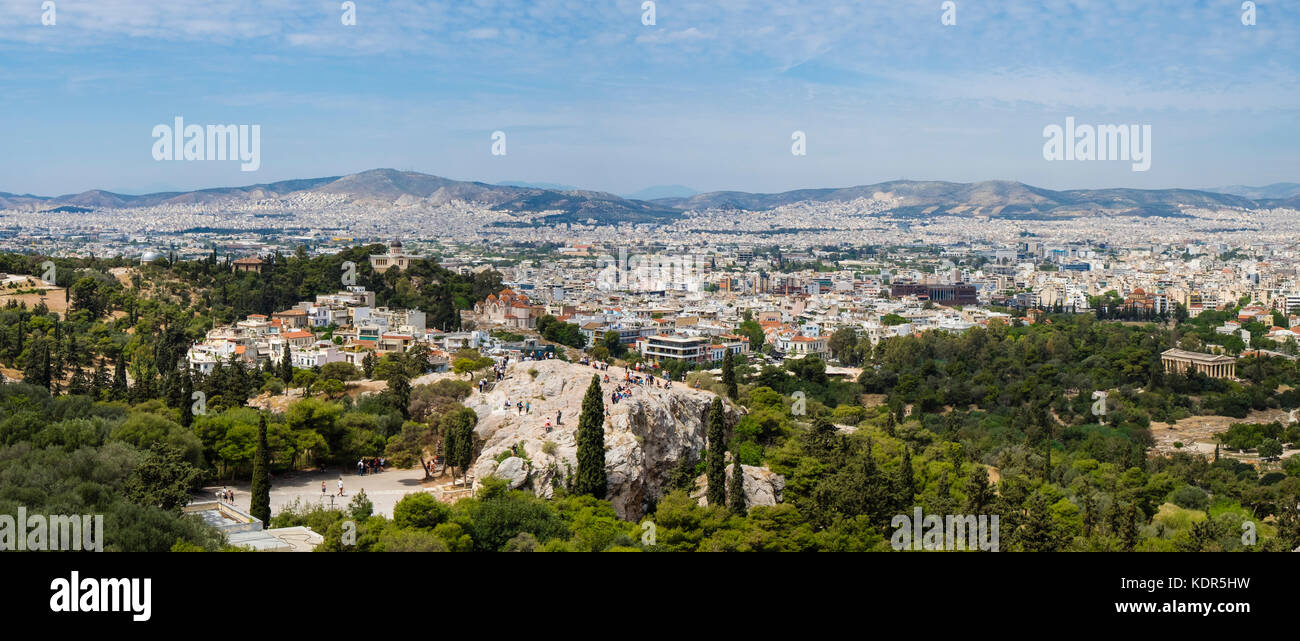 View of Athens, Areopag hill, Athens, Greece Stock Photo - Alamy