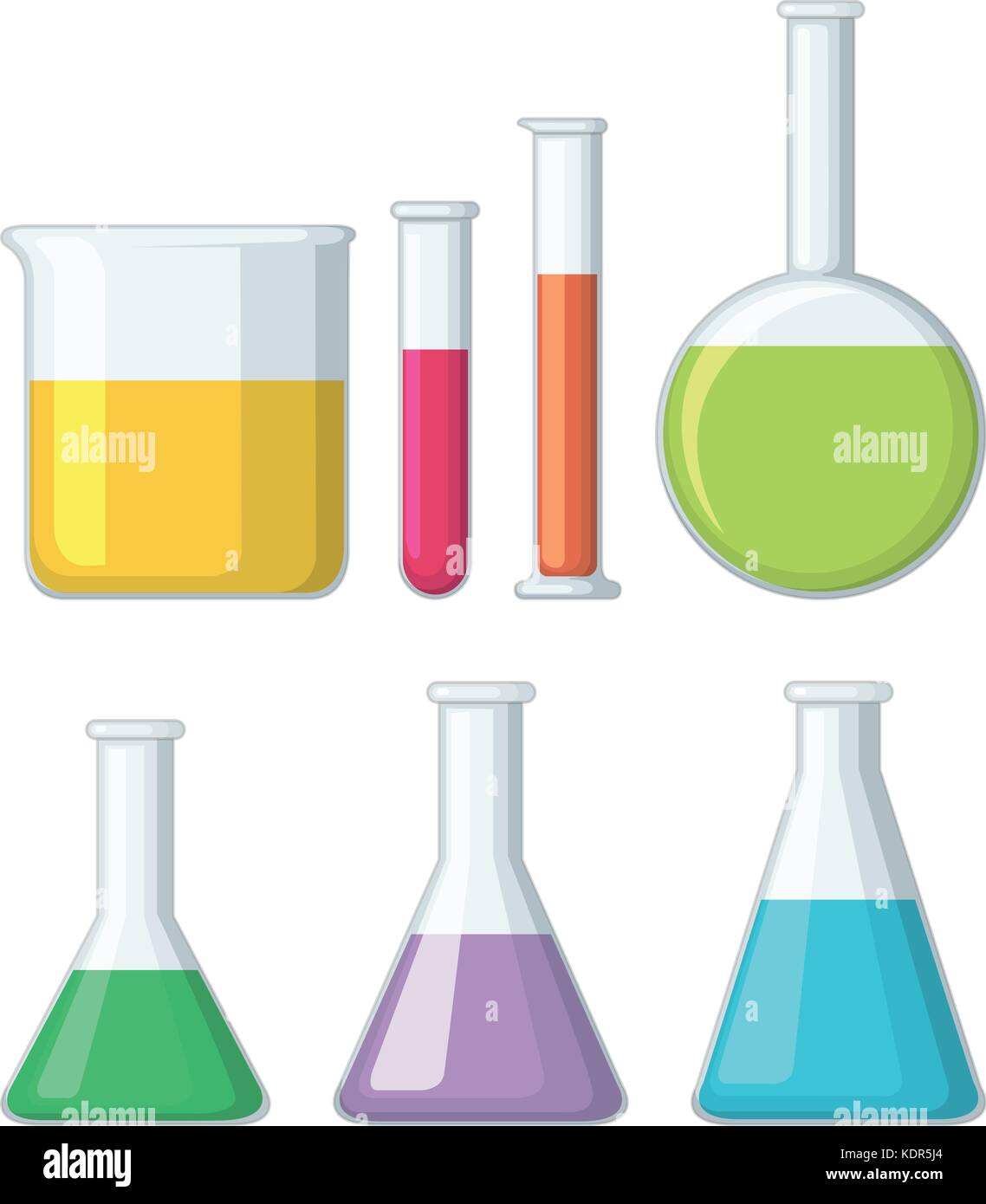 Different shapes of beakers illustration Stock Vector Image & Art - Alamy