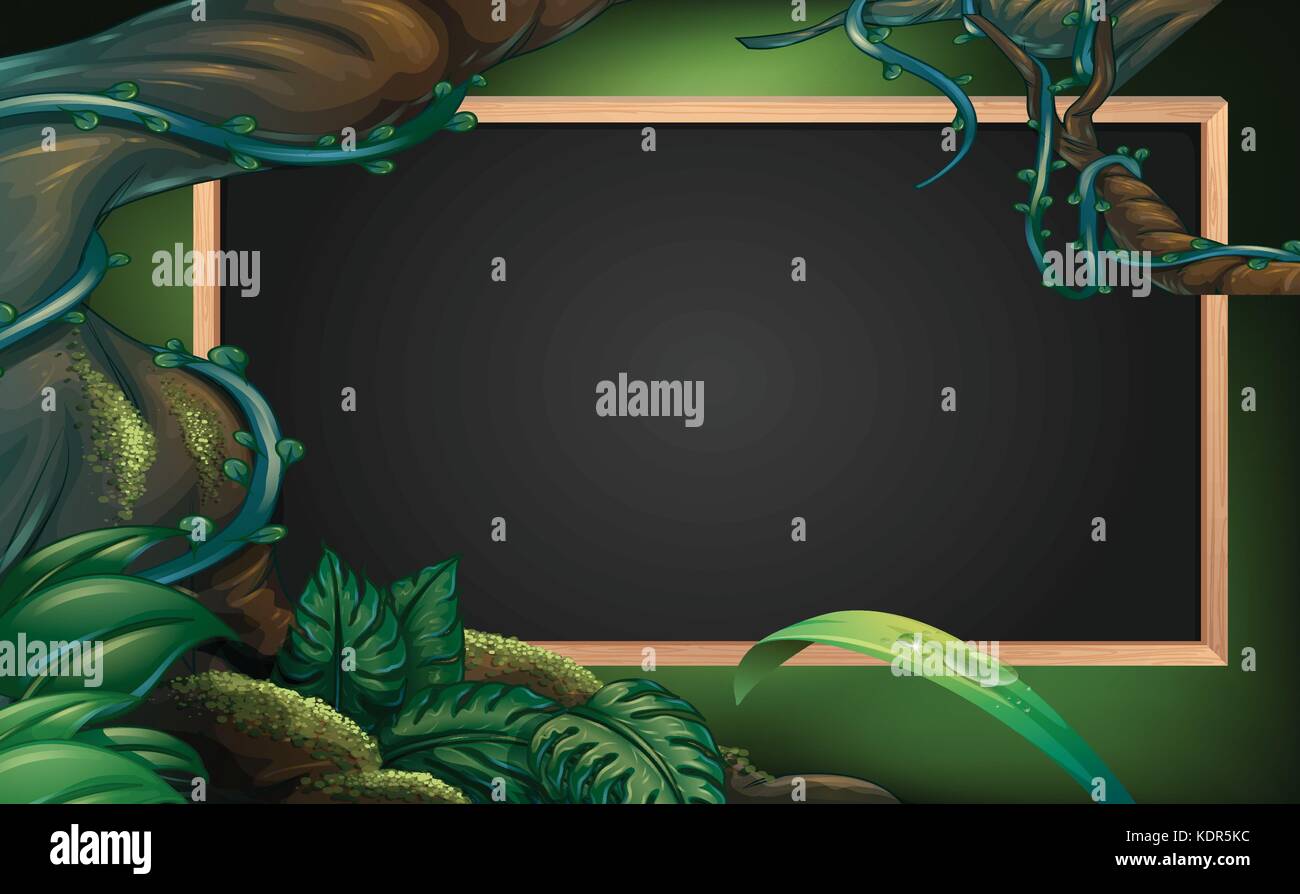 Board template with forest in background illustration Stock Vector ...