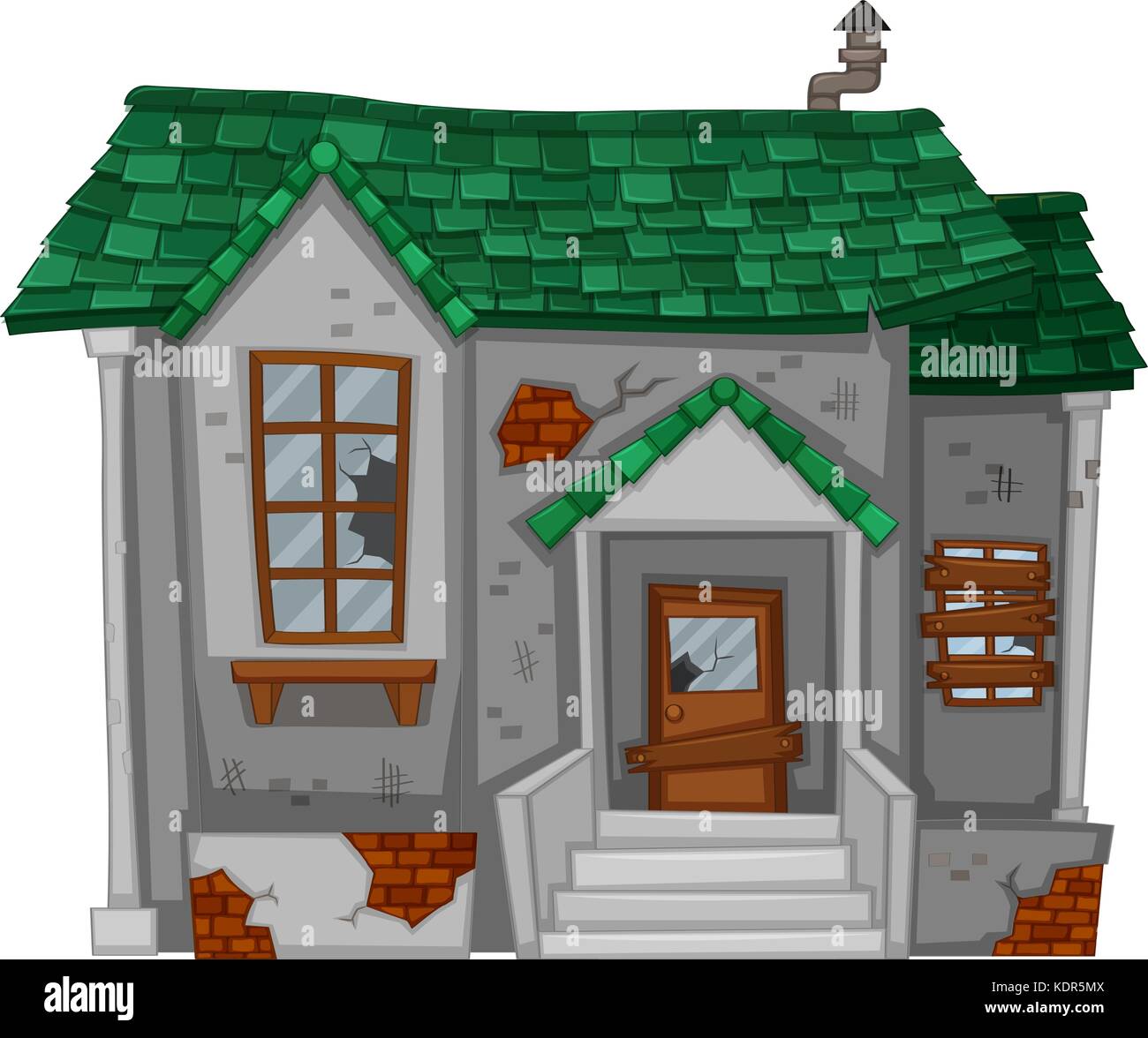 Old house ruined building Stock Vector Images - Alamy