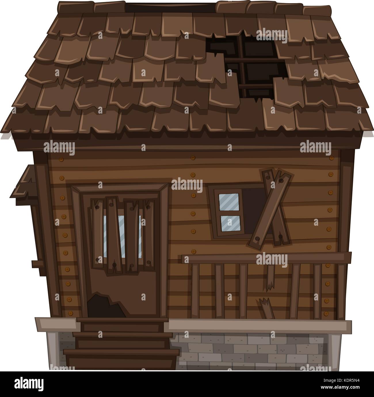 Destroyed hut Stock Vector Images - Alamy