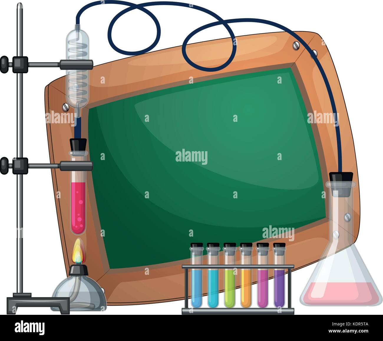 Board template with science equipments illustration Stock Vector Image ...