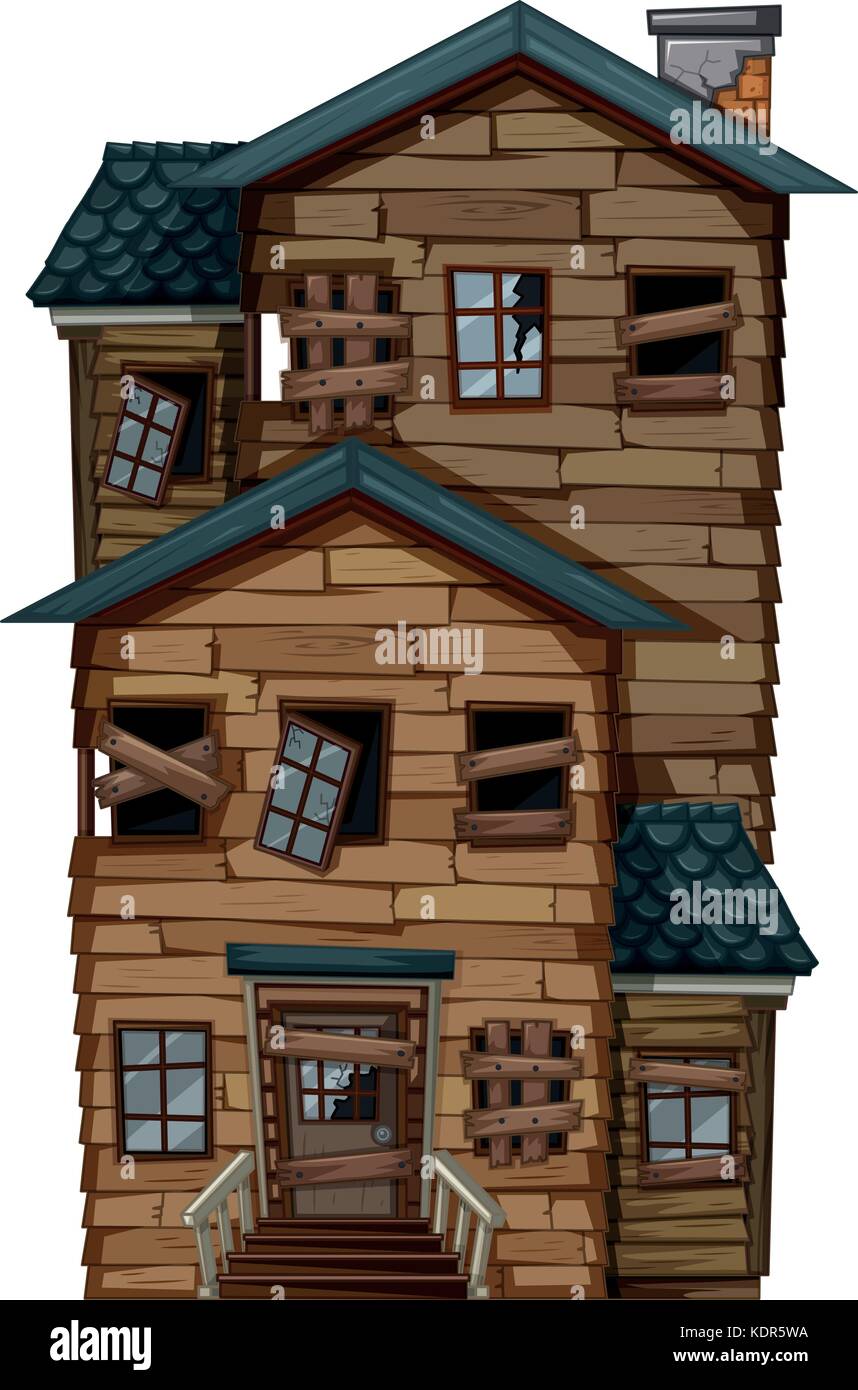 Old house ruined building Stock Vector Images - Alamy