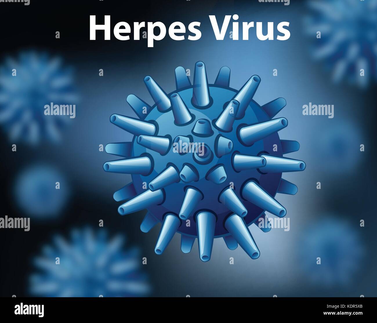 Close up of herpes virus illustration Stock Vector Image & Art - Alamy
