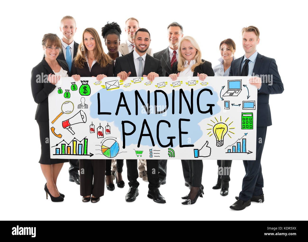 Happy Business People Banner