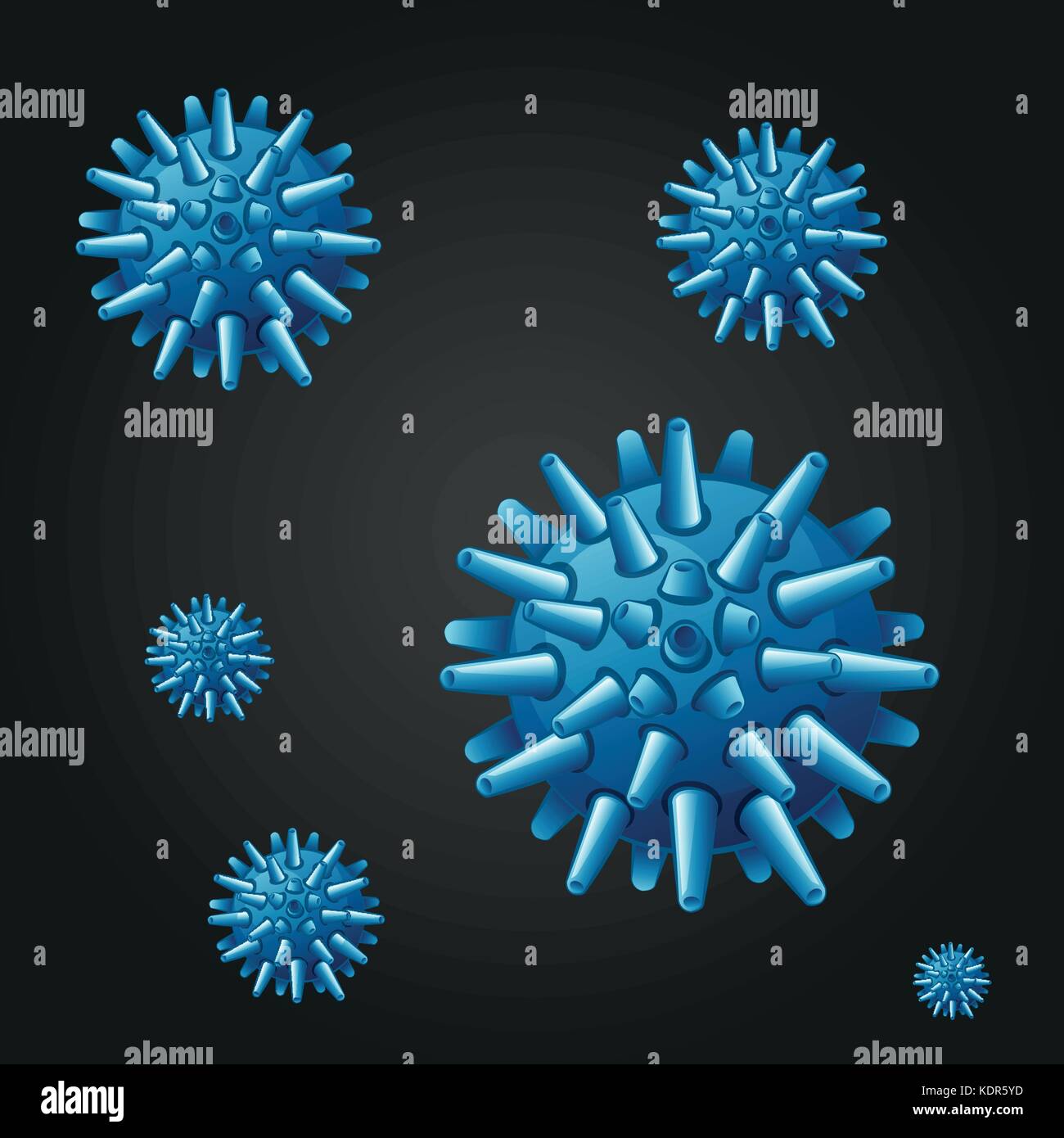 Seamless background with blue virus illustration Stock Vector Image ...