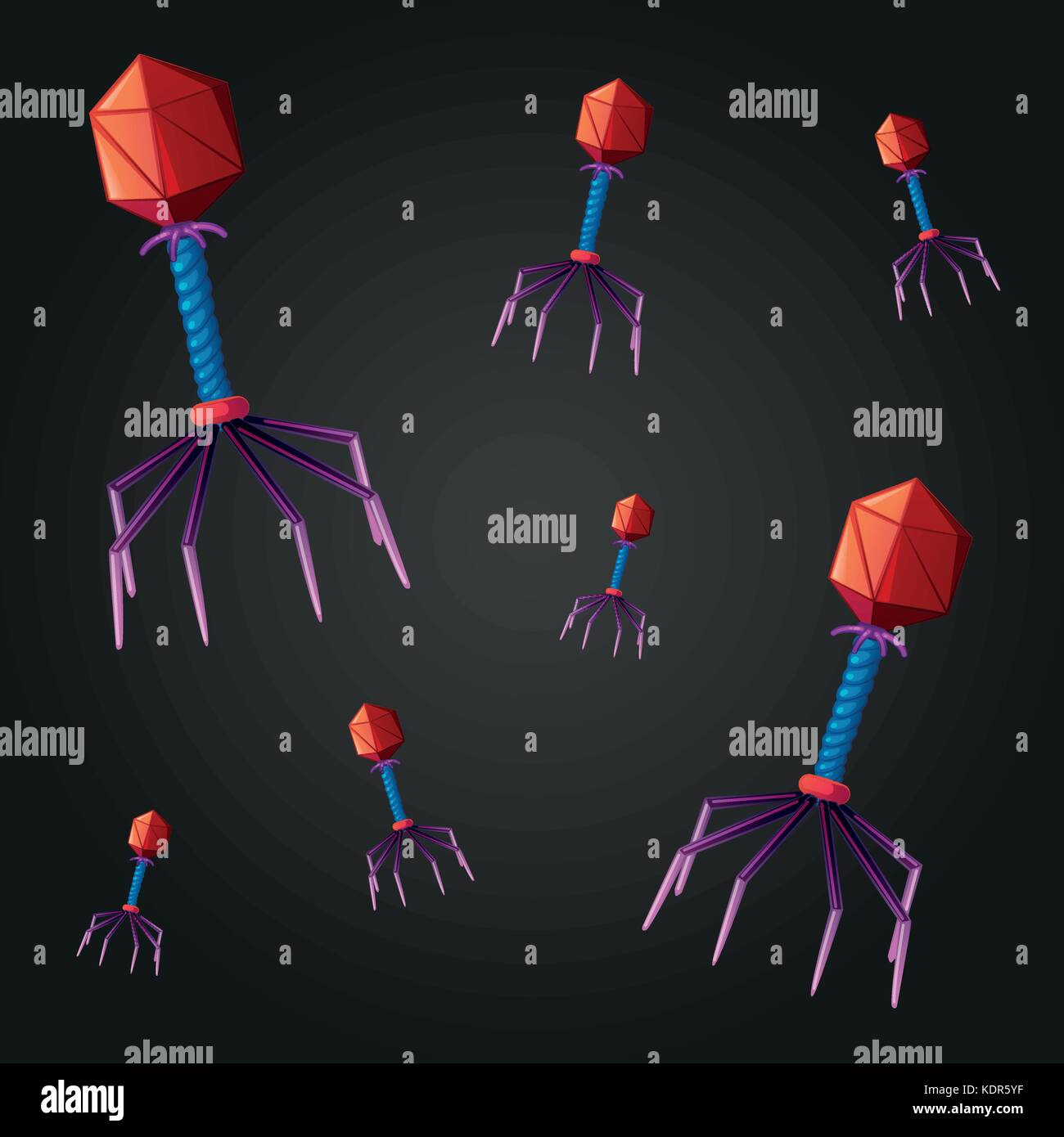 Seamless design with virus in background illustration Stock Vector ...