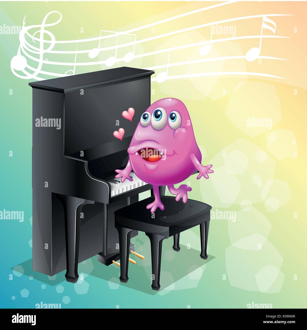 Clip art playing piano Stock Vector Images - Alamy