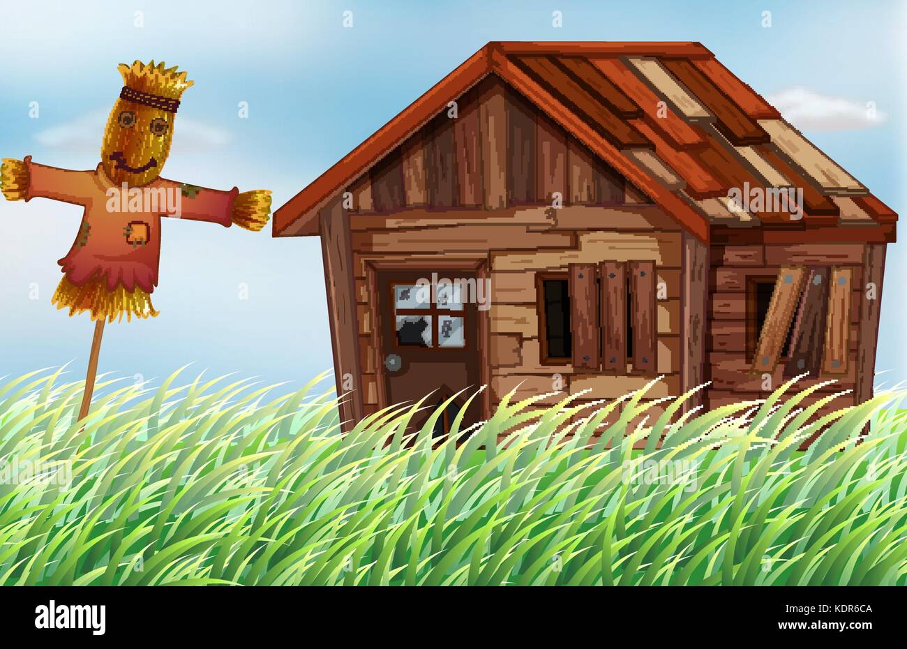 Wooden windows in old Stock Vector Images - Alamy