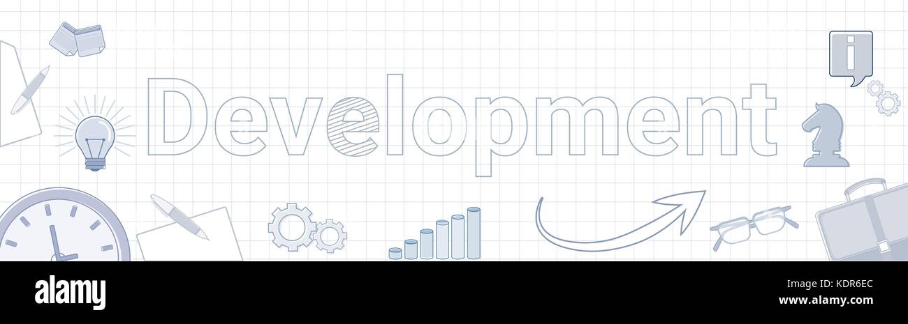 Development Business Strategy Concept Project Planning Banner Stock ...