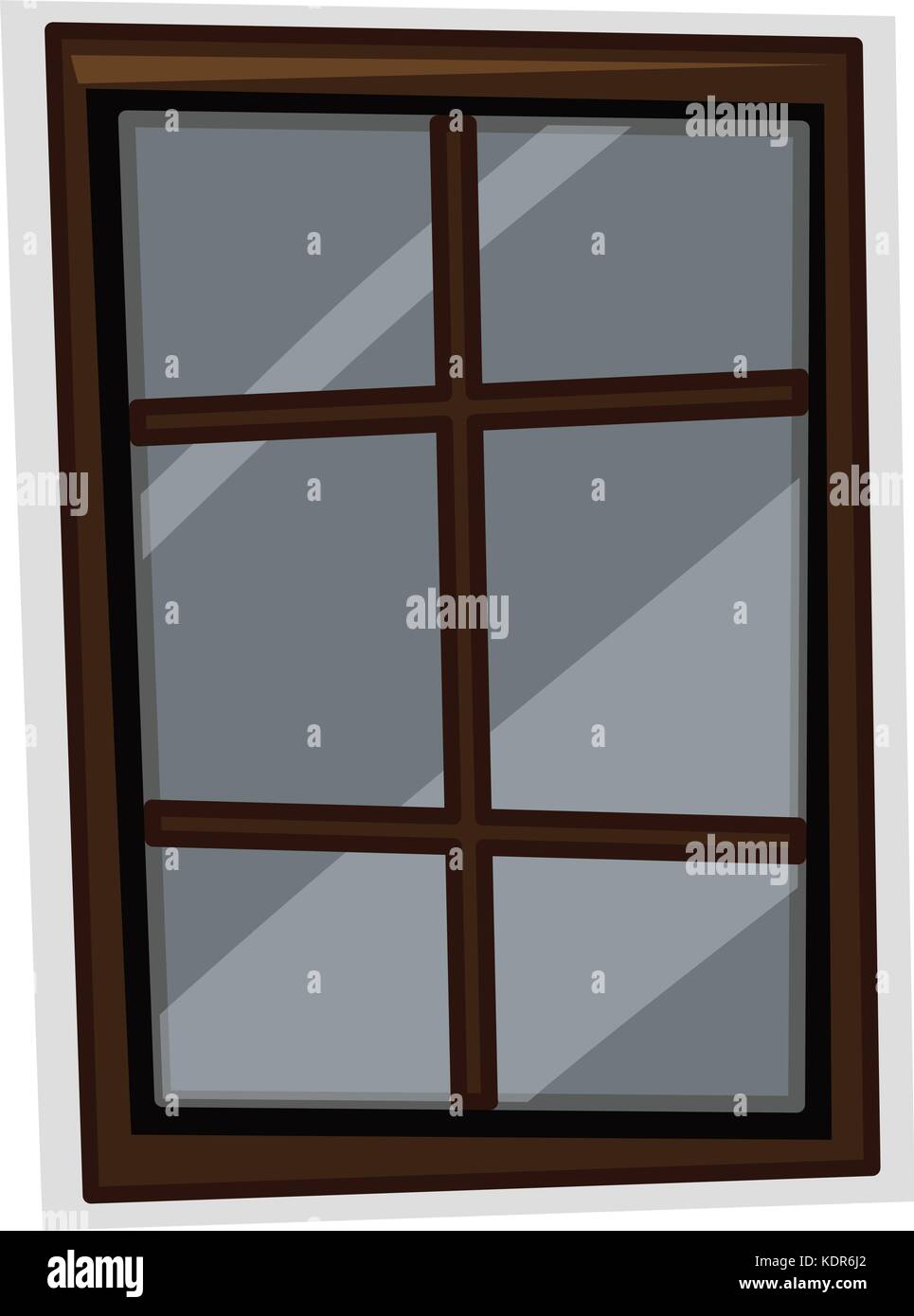 Window with wooden frame illustration Stock Vector Image & Art - Alamy