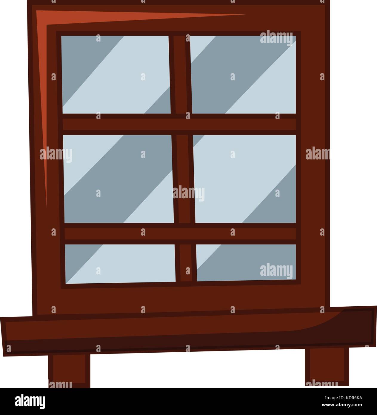 Window with wooden frame illustration Stock Vector Image & Art - Alamy
