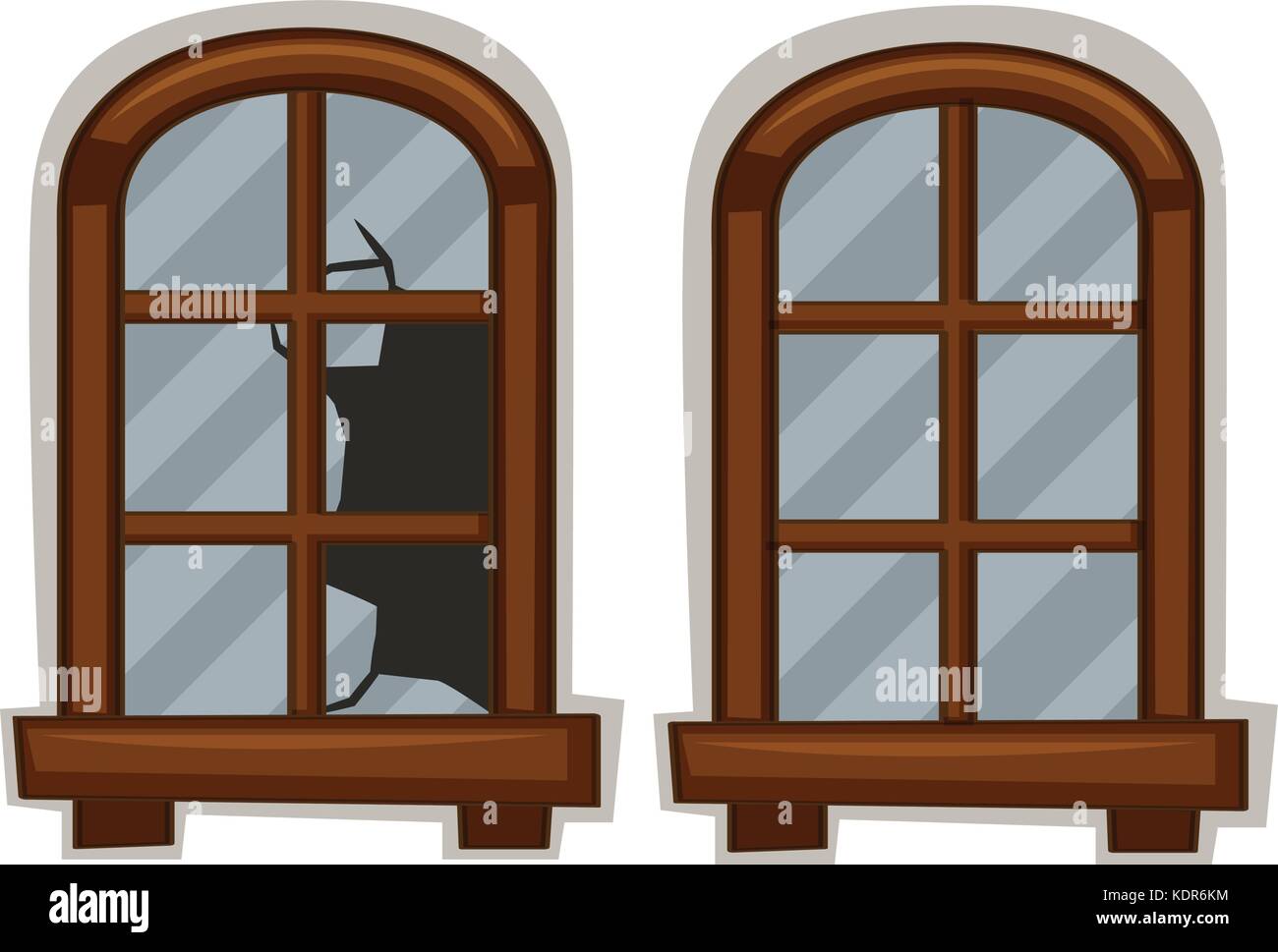 Windows in good and bad condition illustration Stock Vector Image & Art ...