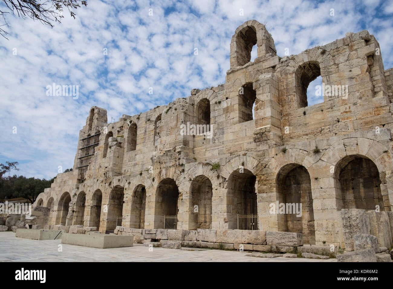 The Odeion of Herodes Atticus, Acropolis, Athens , Greece Stock Photo ...