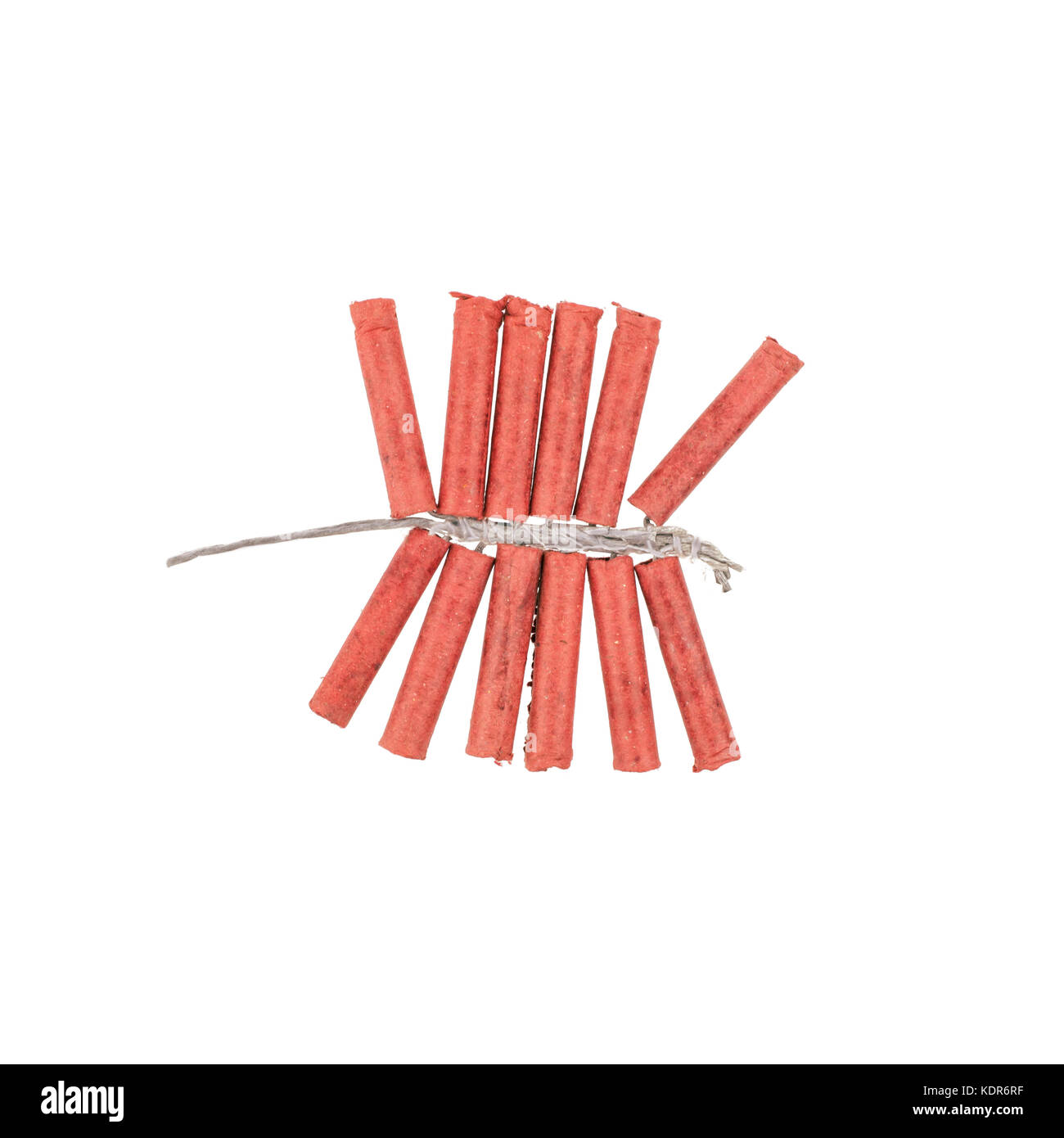 Red Firecrackers isolated on white background Stock Photo - Alamy