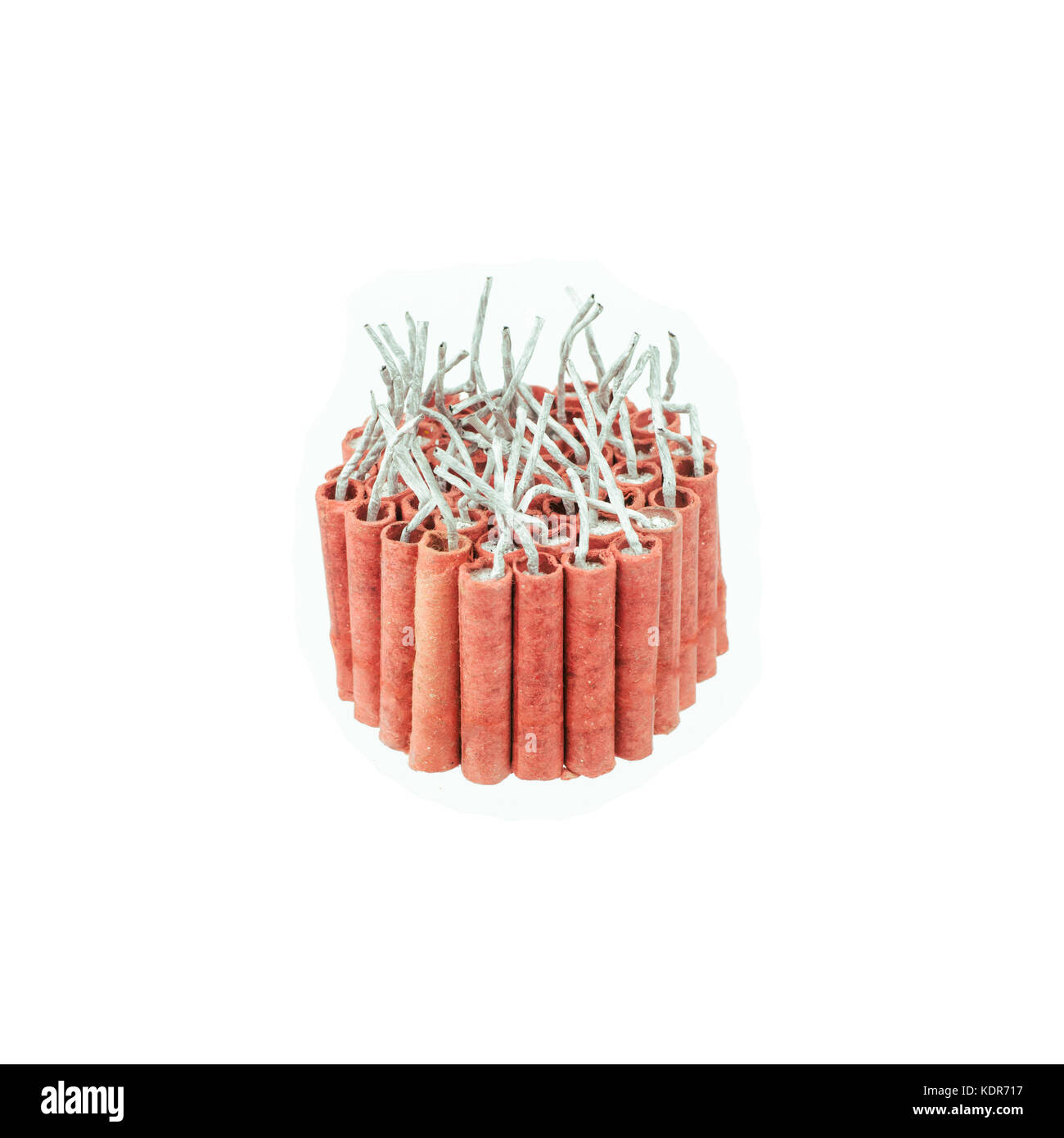 Red Firecrackers isolated on white background Stock Photo - Alamy