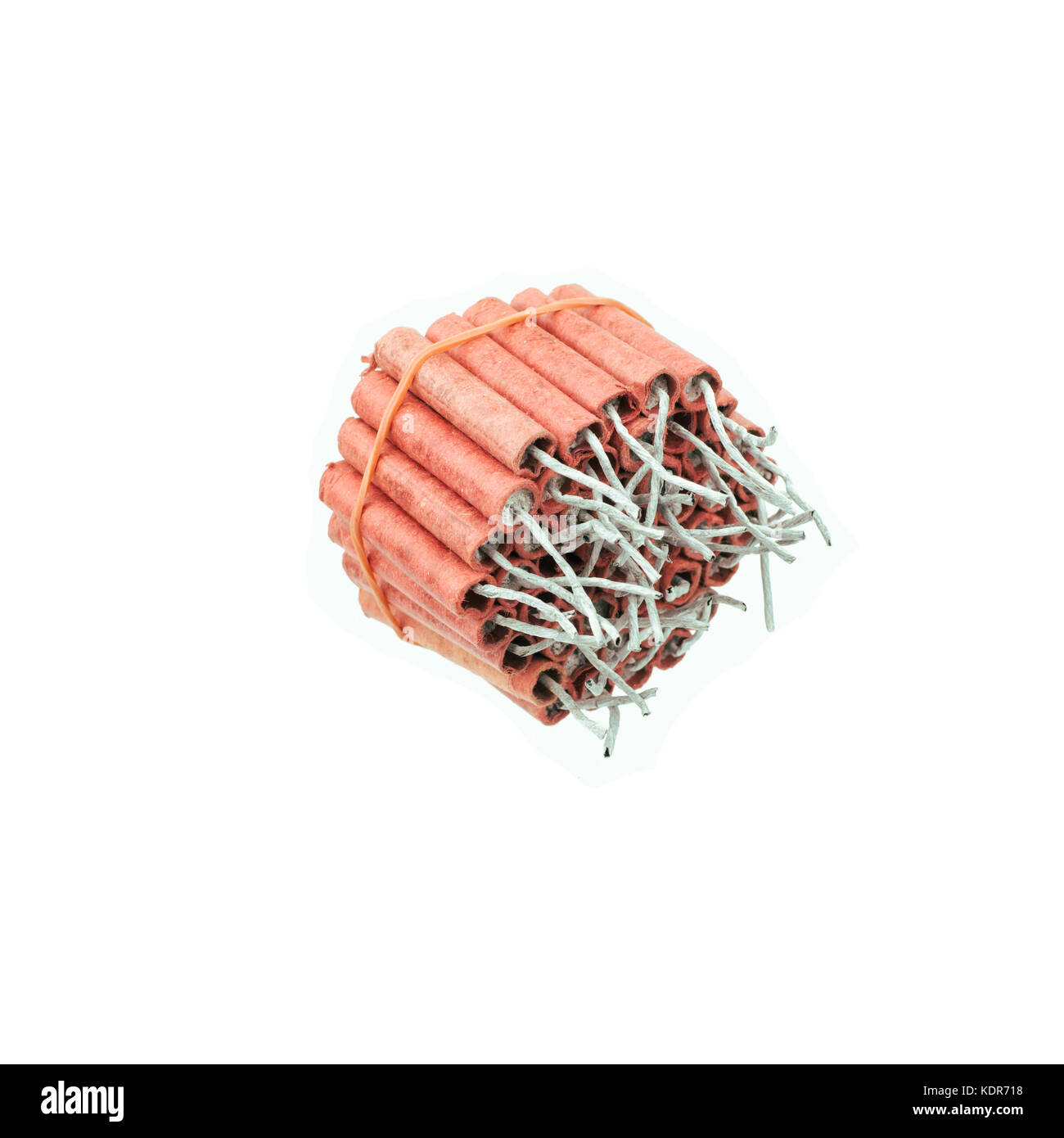 Red Firecrackers isolated on white background Stock Photo - Alamy
