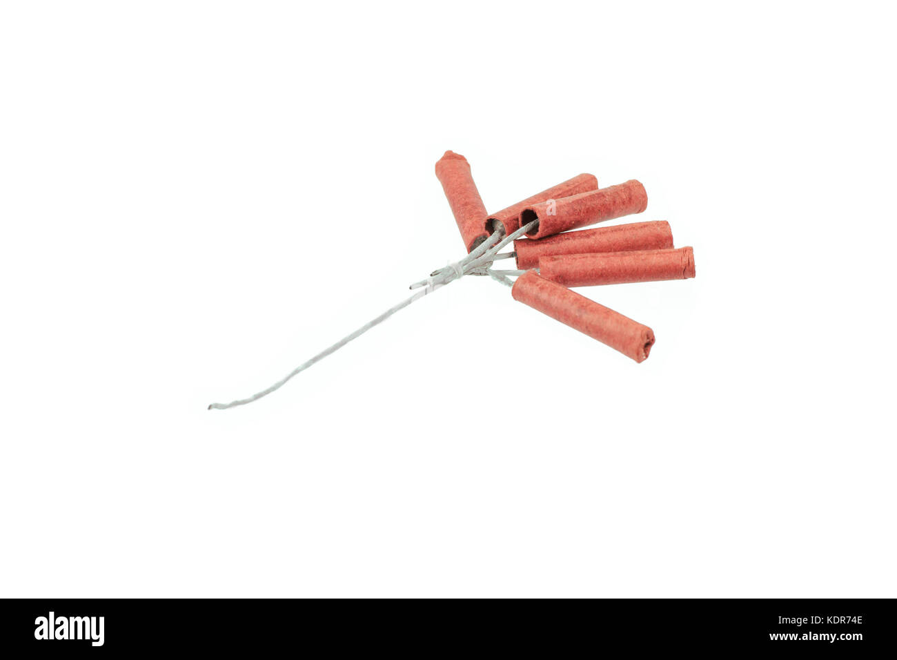 Red Firecrackers isolated on white background Stock Photo - Alamy