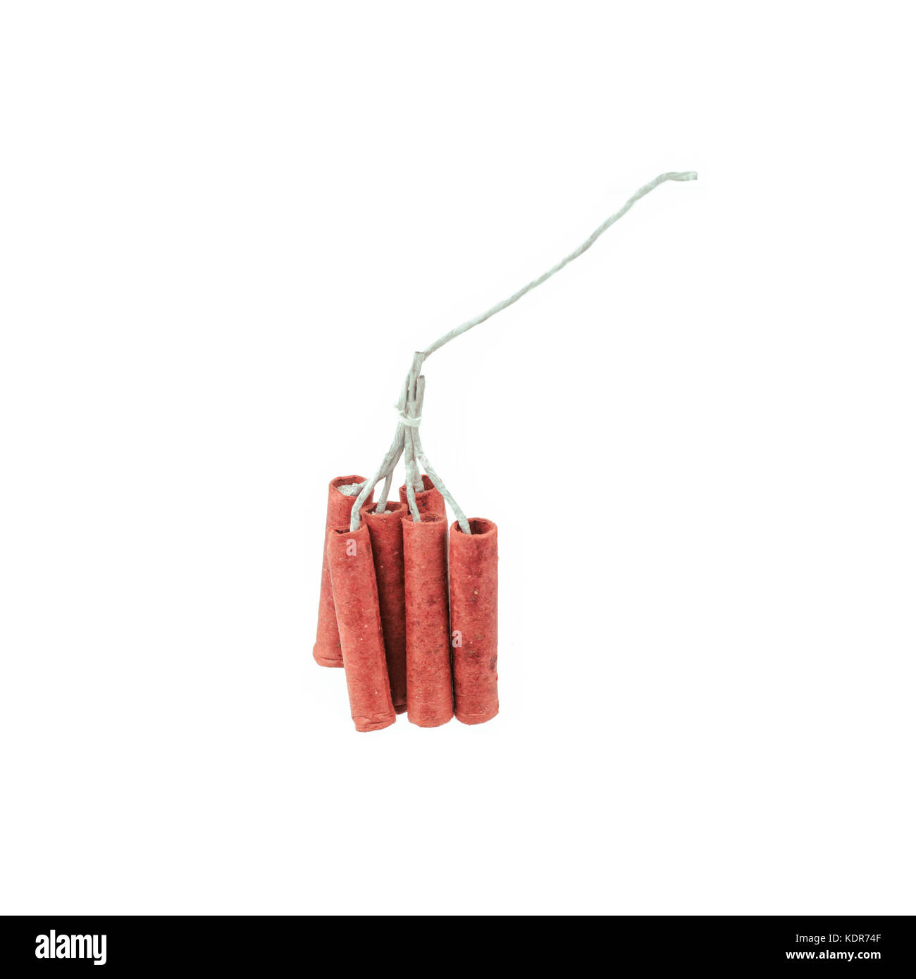 Red Firecrackers isolated on white background Stock Photo - Alamy