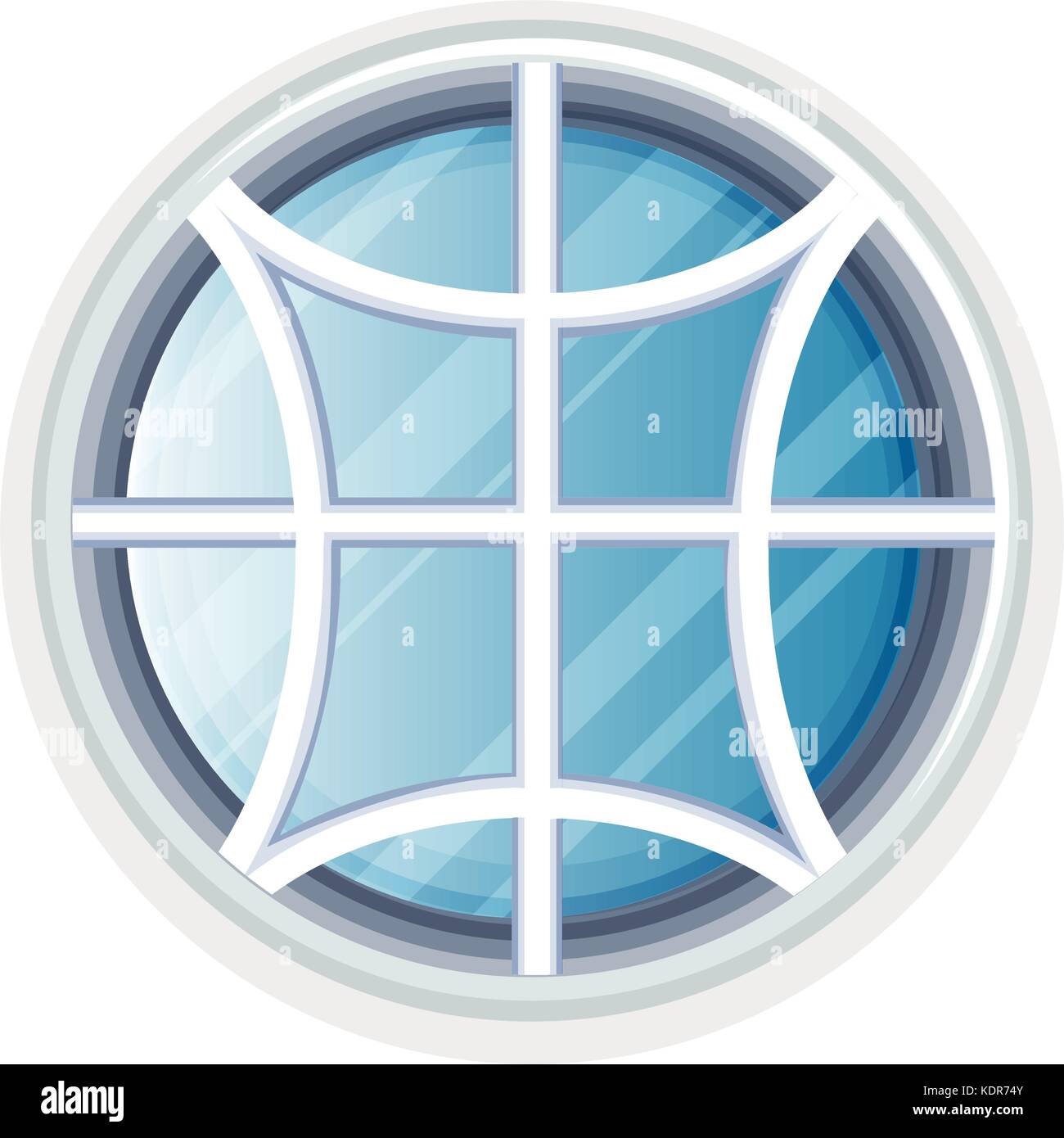 Round window with white frame illustration Stock Vector Image & Art - Alamy