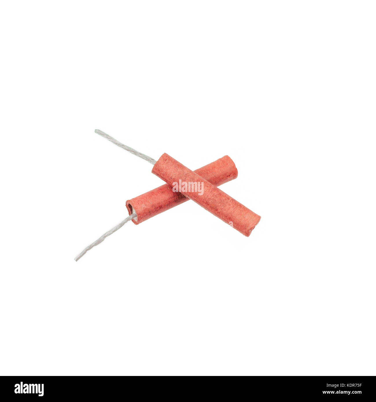 Red Firecrackers isolated on white background Stock Photo - Alamy