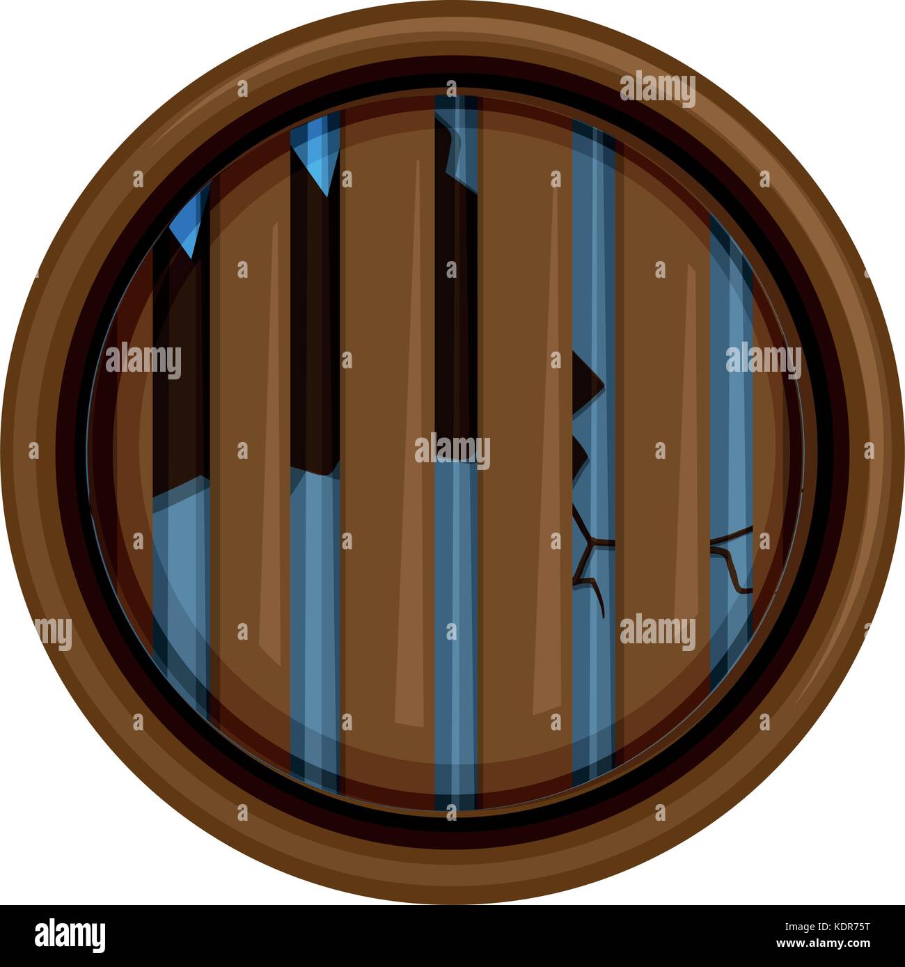 Round window with broken glass illustration Stock Vector Image & Art ...