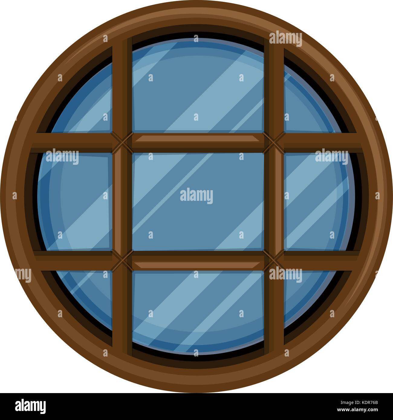 Round window with glass illustration Stock Vector Image & Art - Alamy