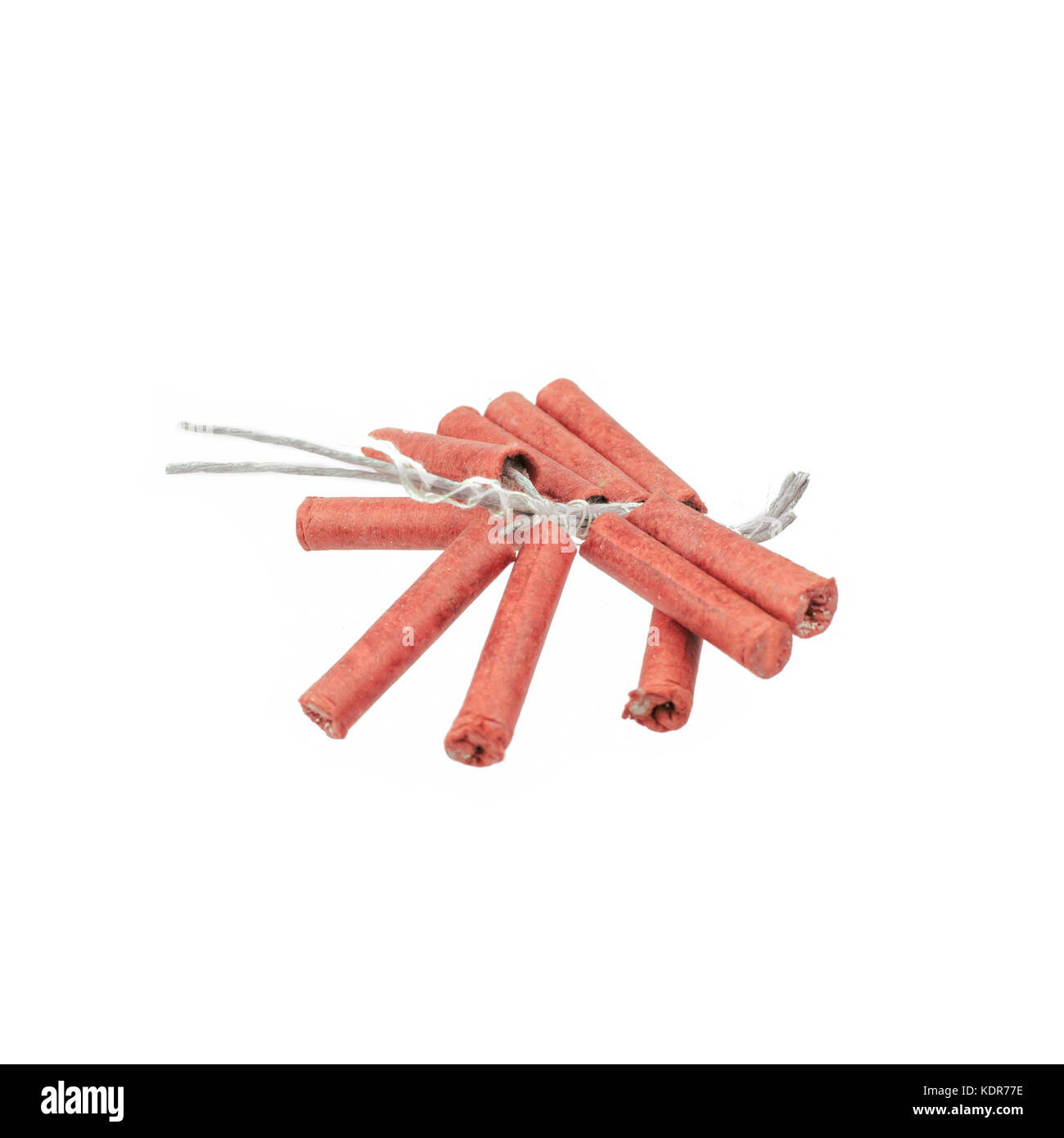 Red Firecrackers isolated on white background Stock Photo - Alamy