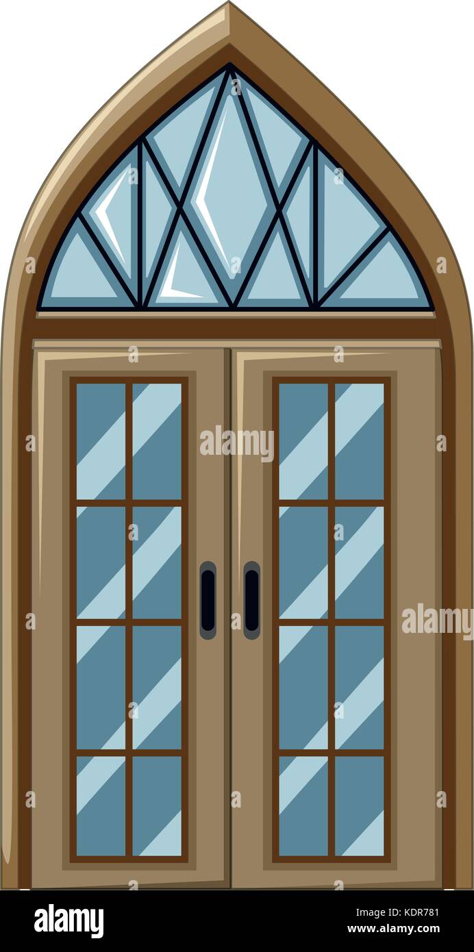 Old fashioned style of glass window illustration Stock Vector Image ...