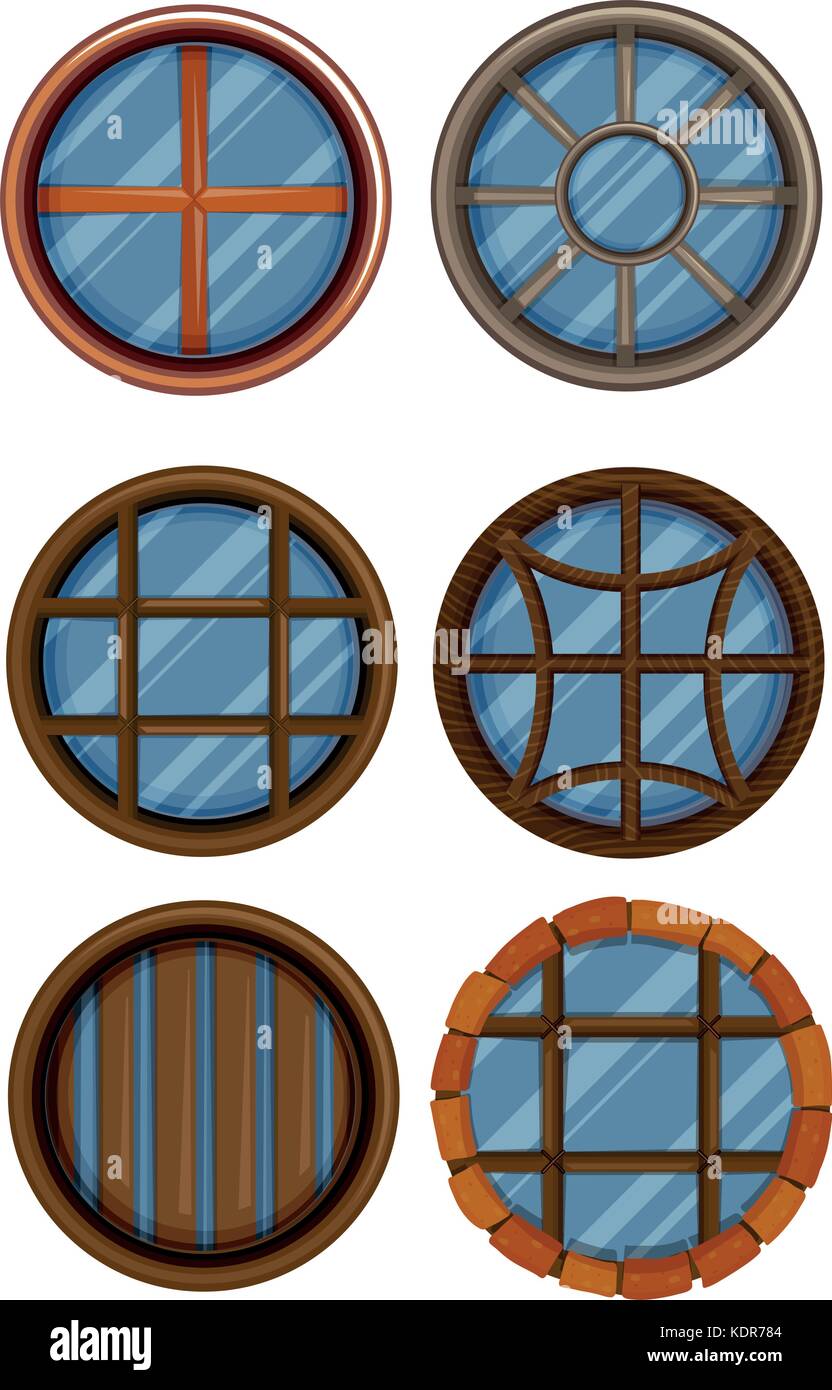 Different design of round window illustration Stock Vector Image & Art ...