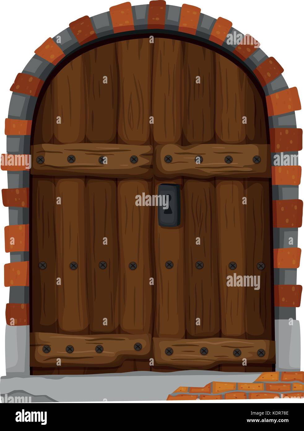 Medieval door Stock Vector Images - Alamy