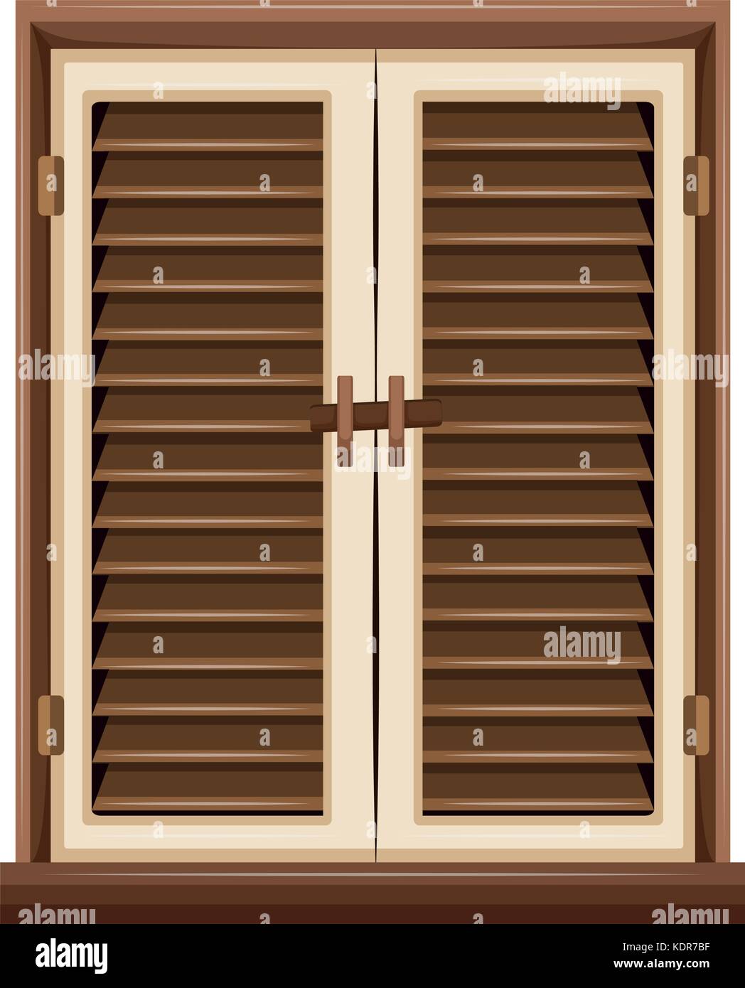 Window design with brown frame illustration Stock Vector Image & Art ...