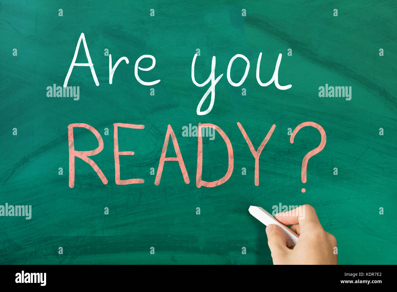 Close-up Of Person Handwritten Are You Ready Text On Notepad At Wooden ...