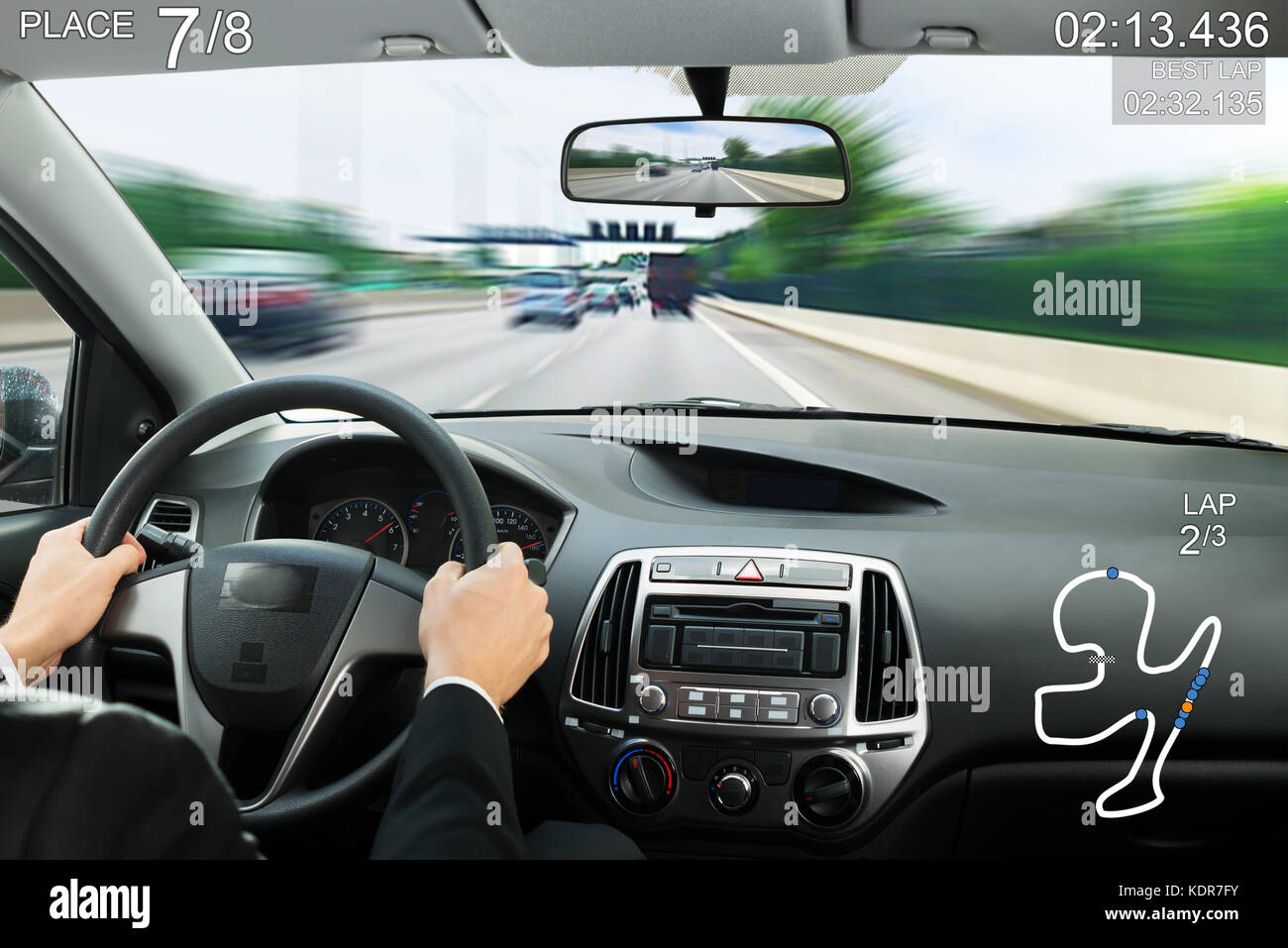 Close-up Of Car Game On Screen With Score On Top Of It Stock Photo - Alamy