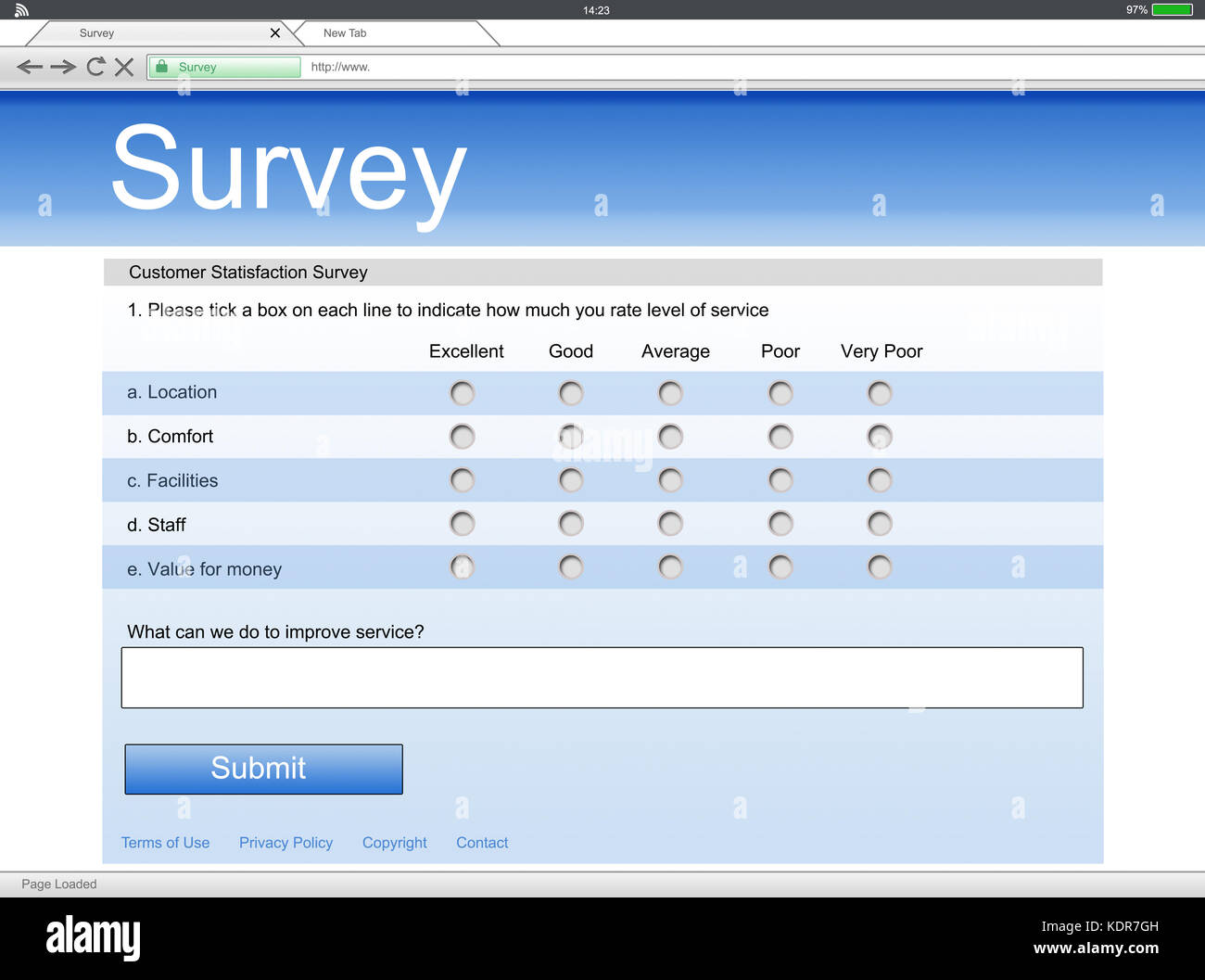 Design survey form hi-res stock photography and images - Alamy