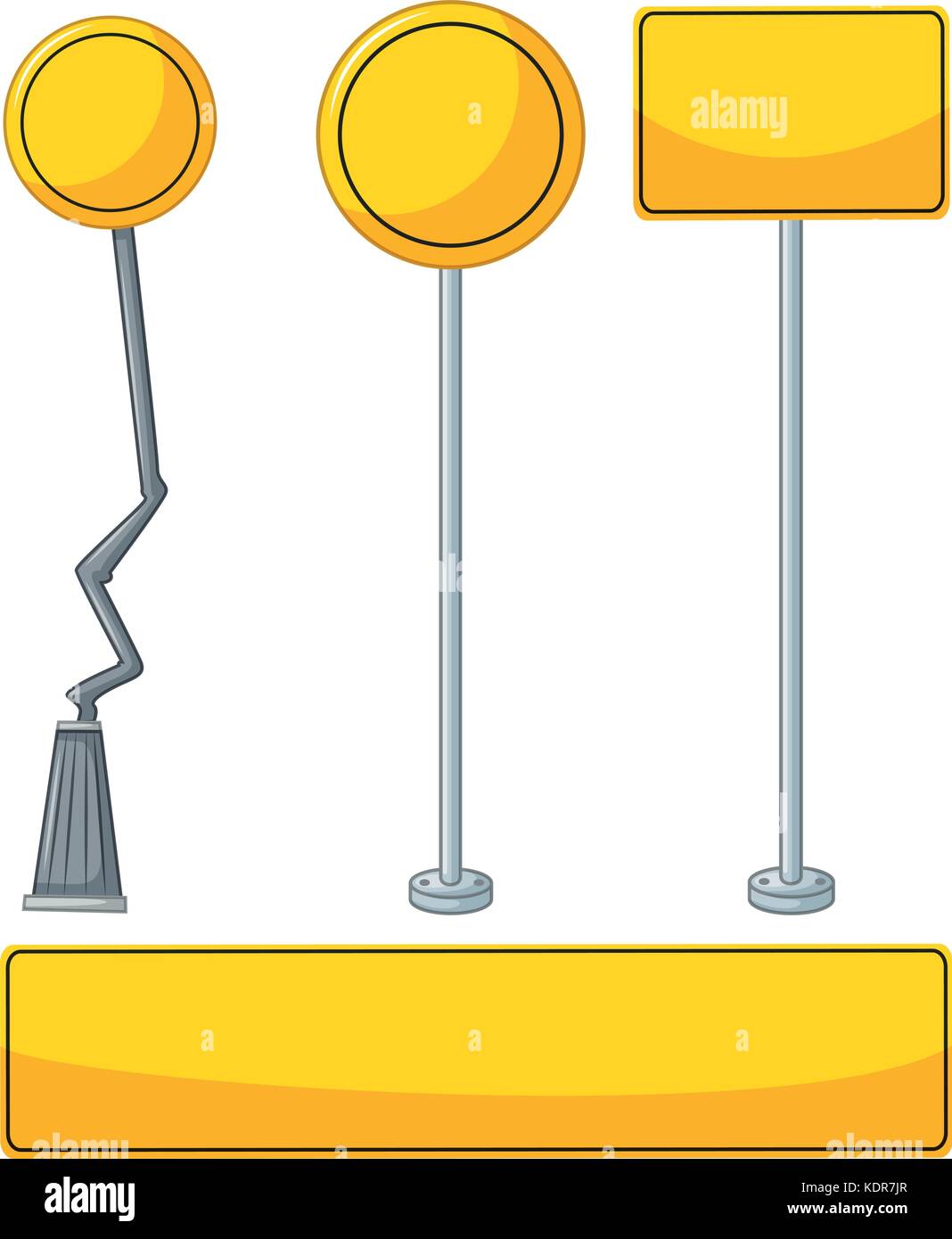 Different designs of yellow signs illustration Stock Vector Image & Art ...