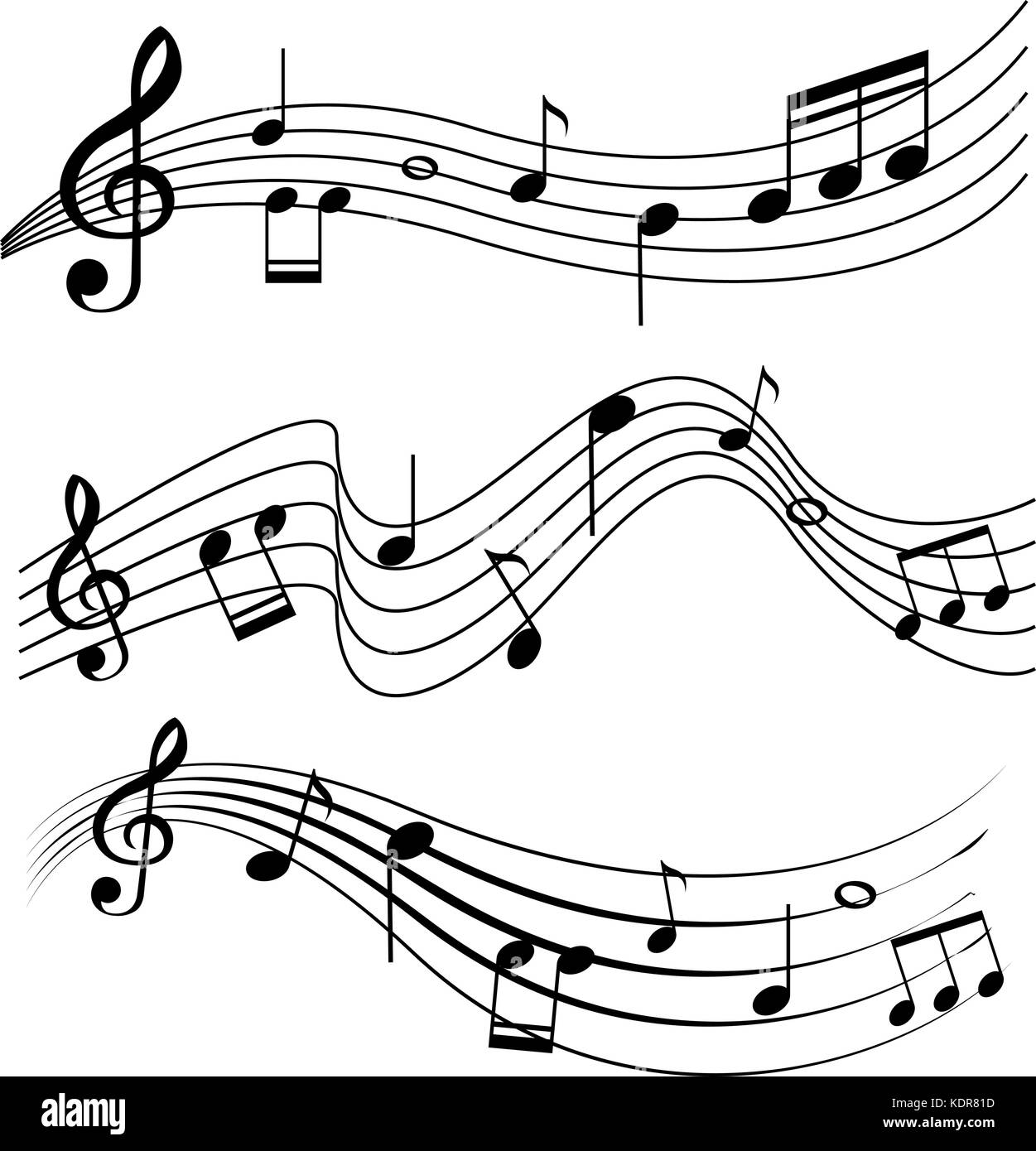 Black And White Music Notes Clip Art