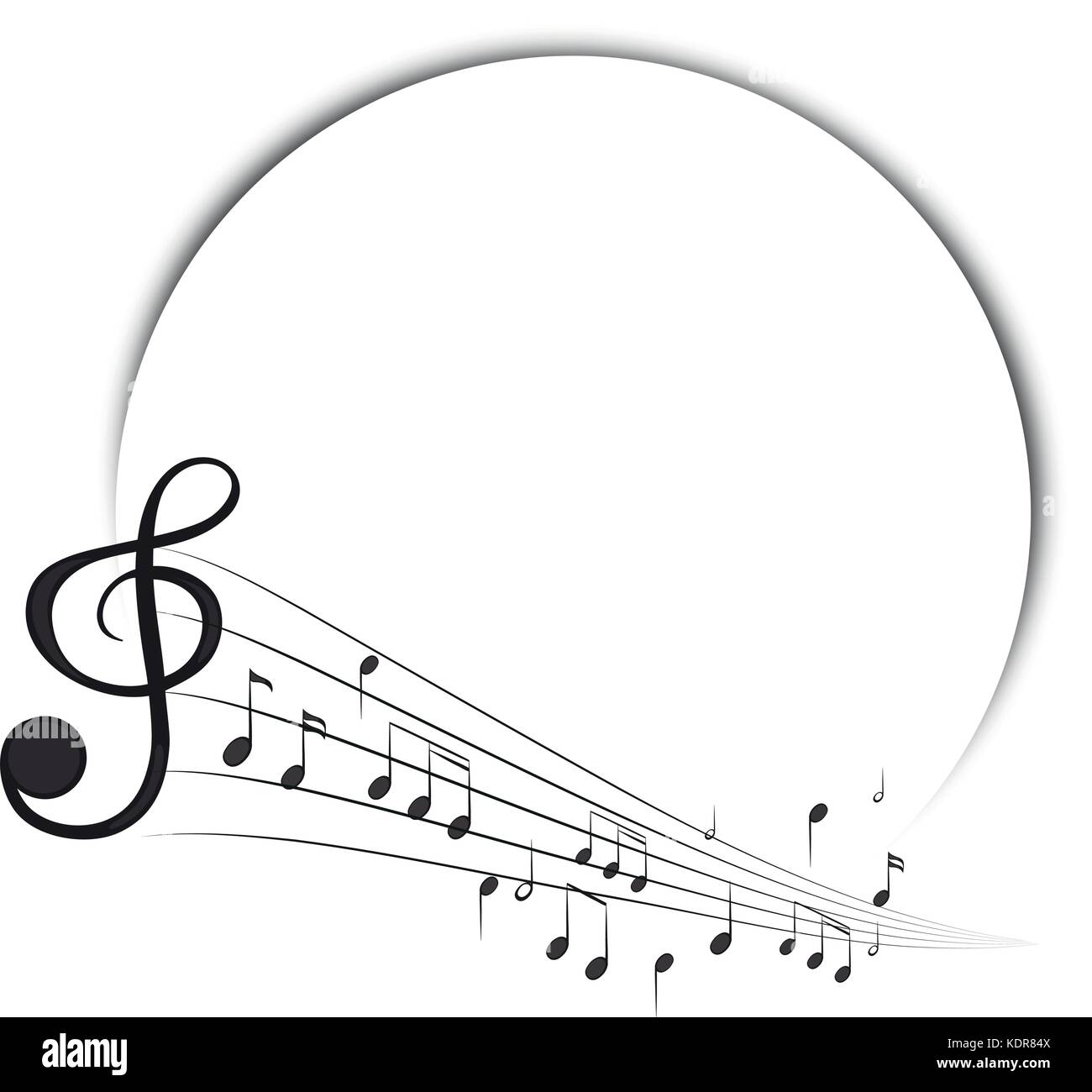 Music notes border hi-res stock photography and images - Alamy