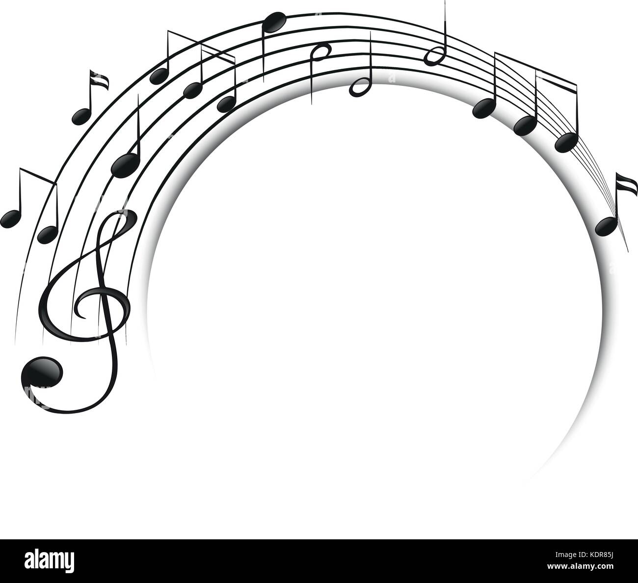 Music notes on scale illustration Stock Vector Image & Art - Alamy