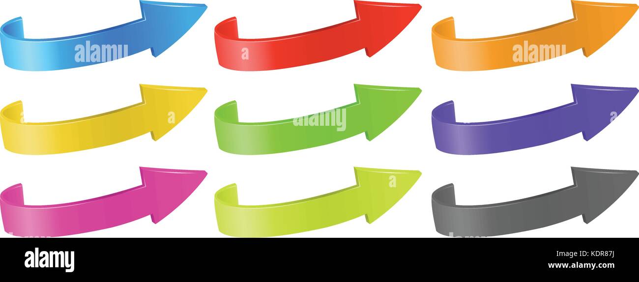 Arrows in different colors illustration Stock Vector Image & Art - Alamy