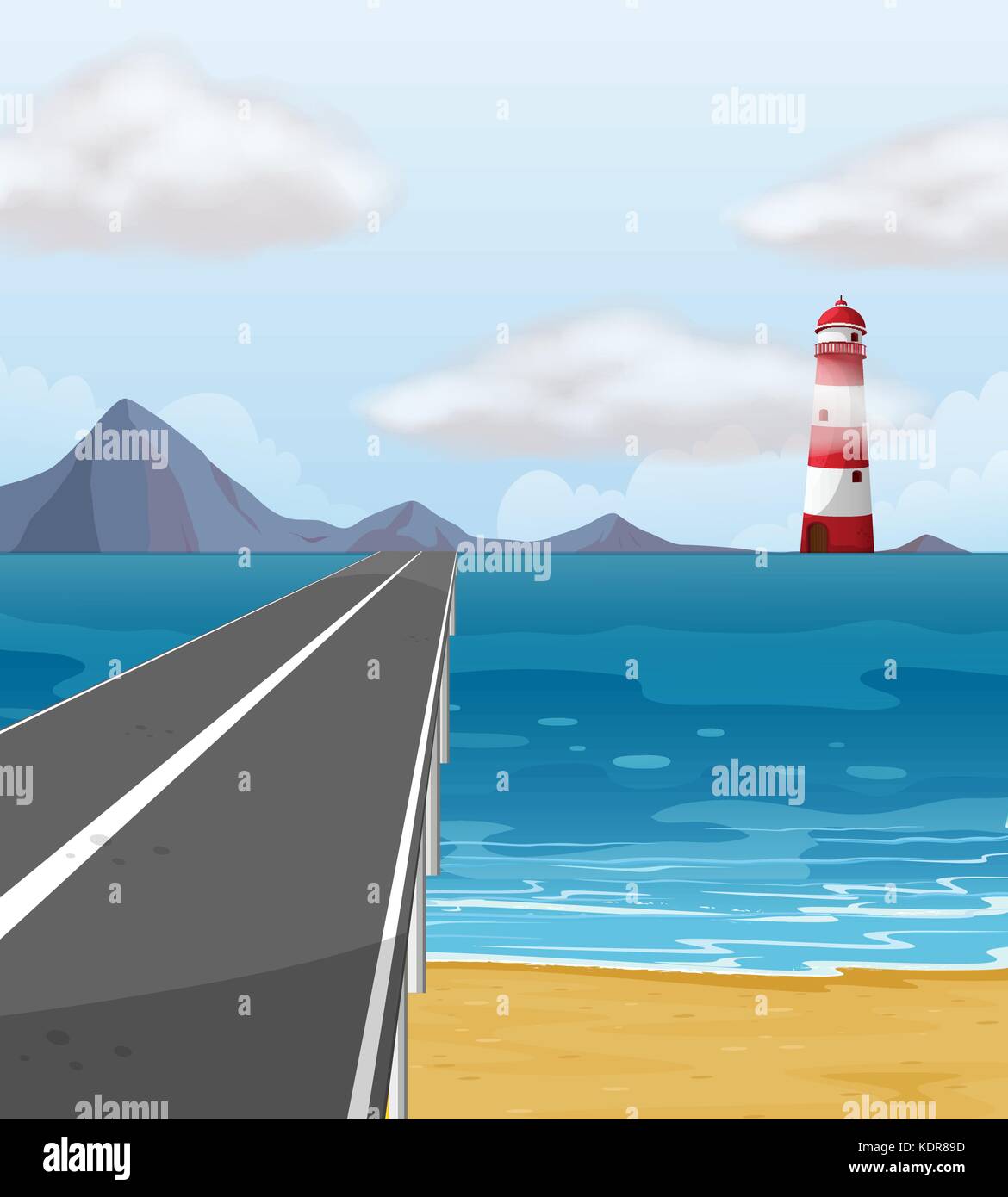 Landscape background path through Stock Vector Images - Alamy