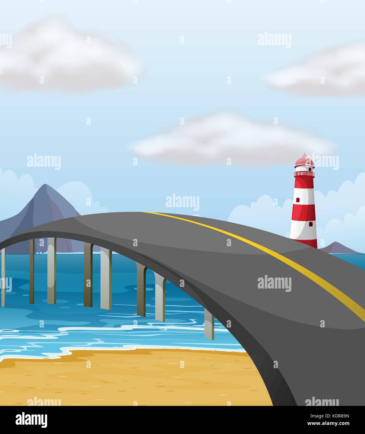 Curved bridge building Stock Vector Images - Alamy