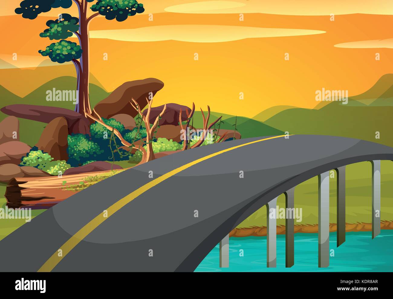 Bridge across Stock Vector Images - Alamy